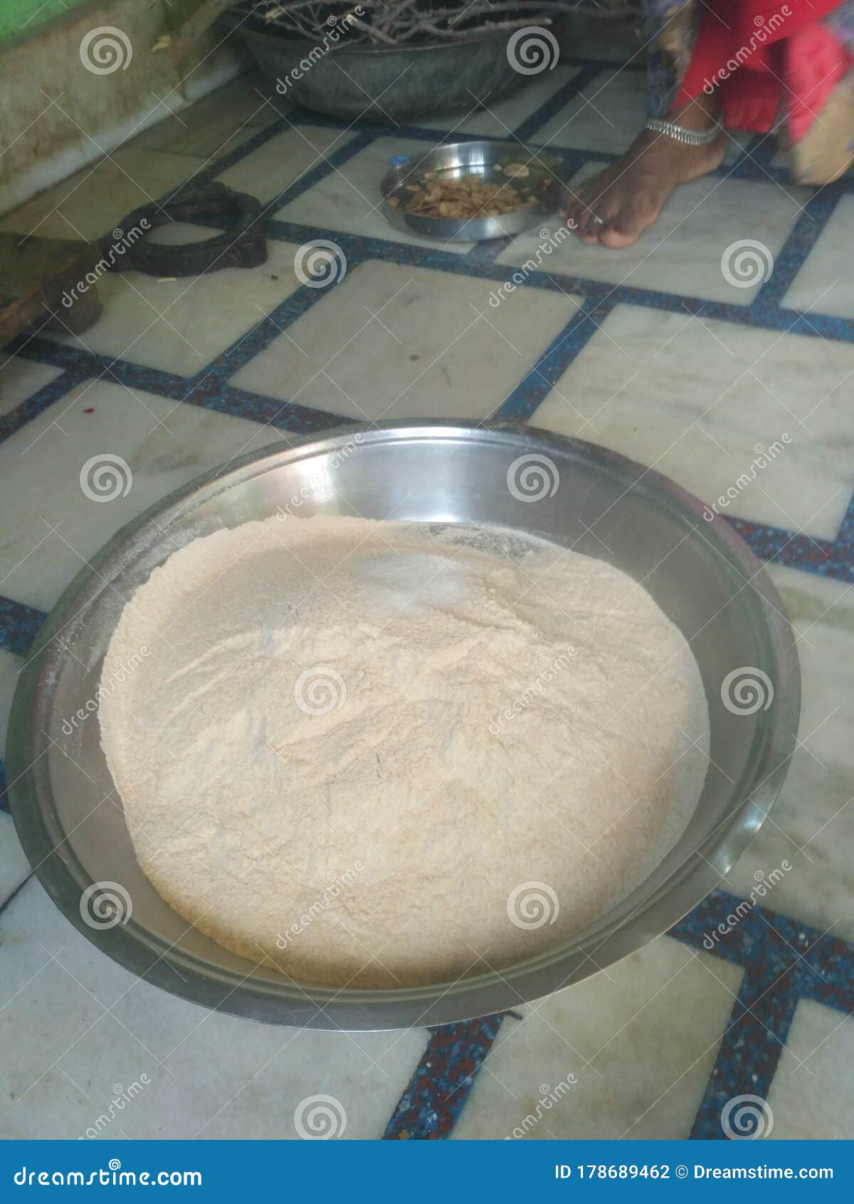 Indian Styles To Mix Aata in Bowl. Stock Photo - Image of good, cool ...