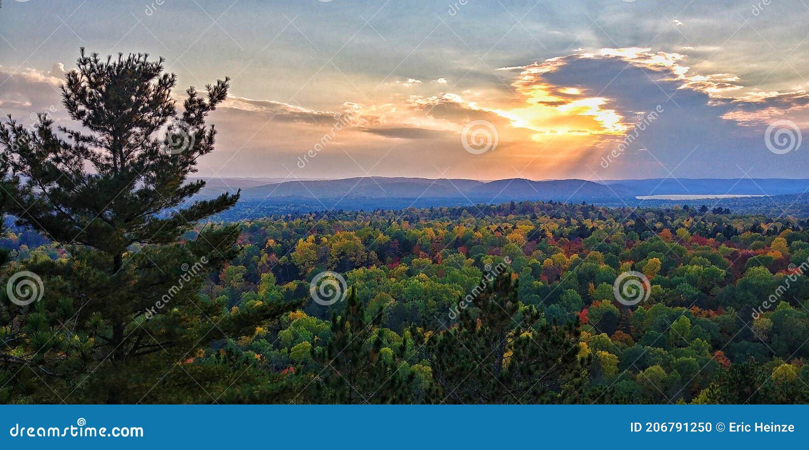 Indian Summer Sunset at Algonquin Park, Ontario Canada Stock Photo ...