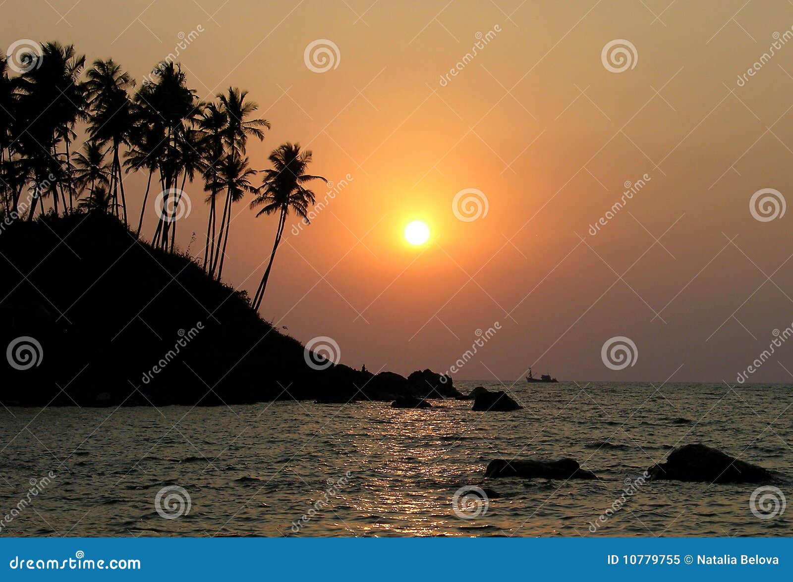Indian sunset stock image. Image of evening, reflection - 10779755
