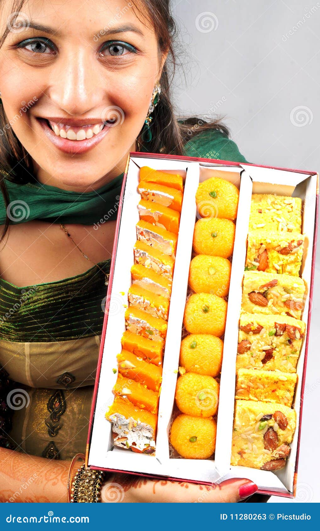 Indian sweet box stock image. Image of isolated, teeth - 11280263
