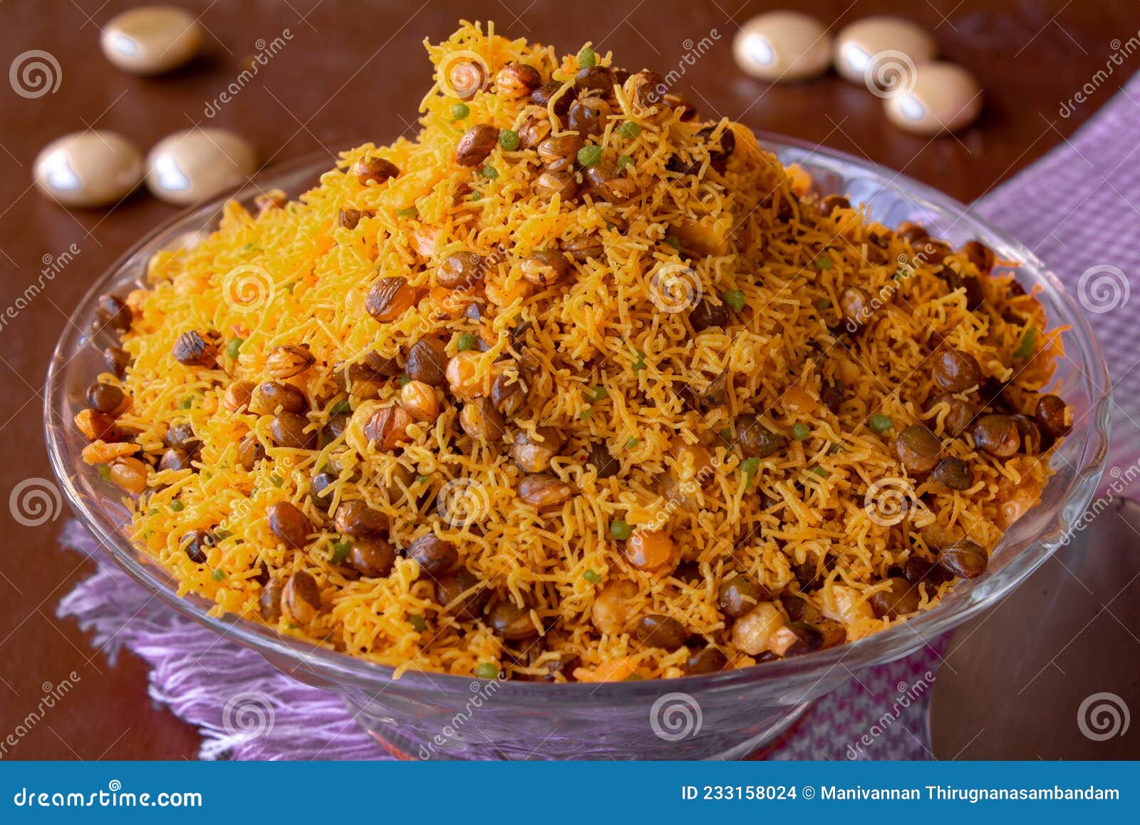 Indian Sweet and Savory Called As Bombay Mixture Prepared during ...
