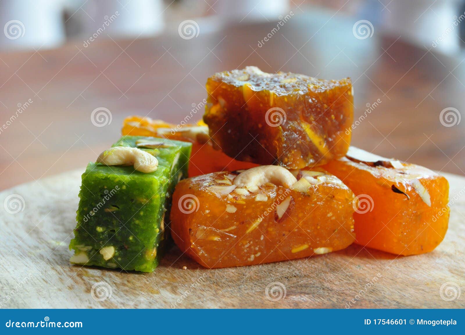Indian Sweets Badam Halwa stock image. Image of green - 17546601