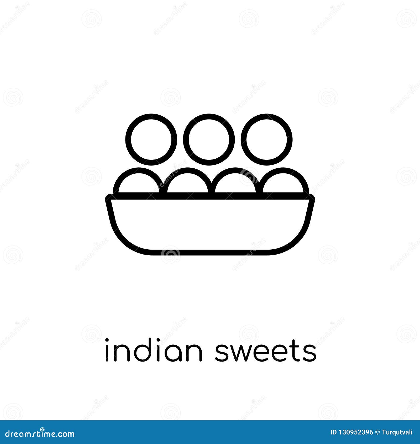 Indian Sweets Icon. Trendy Modern Flat Linear Vector Indian Sweets Icon ...