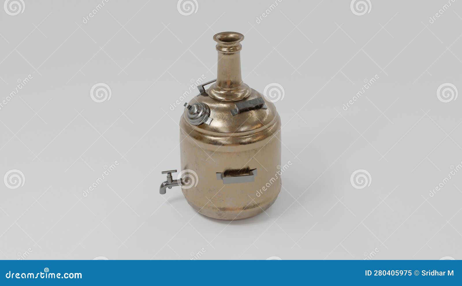 Indian Tea Boiler 3d Rendered Stock Illustration - Illustration of ...