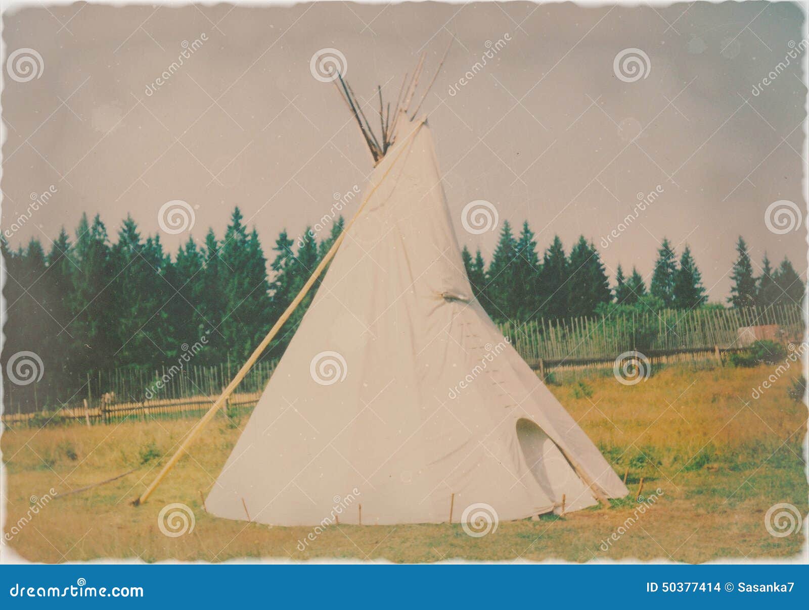 Indian Teepee And Mosaic Structure. Royalty-Free Stock Photography ...