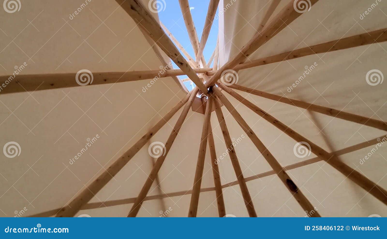 Indian Teepee Poles in Yellowstone from Inside. Stock Footage - Video ...