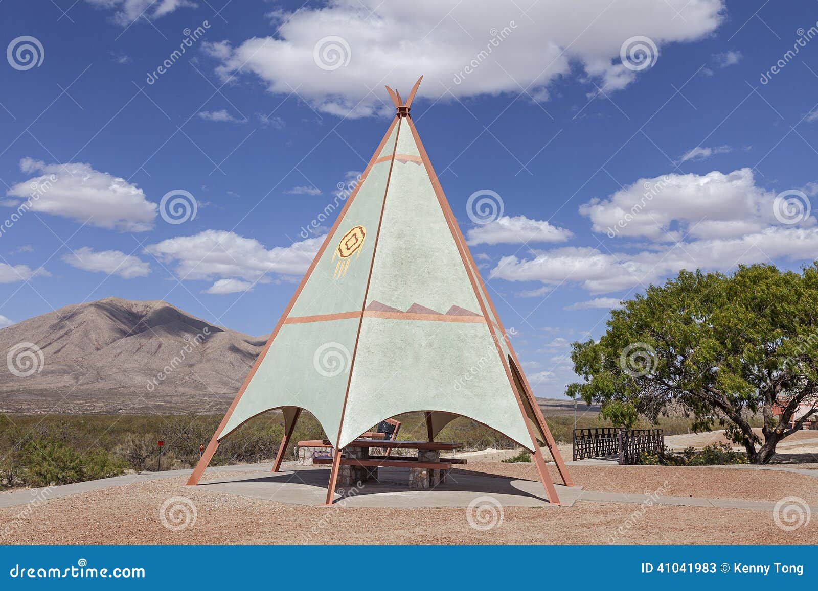 Indian Teepee And Mosaic Structure. Royalty-Free Stock Photography ...