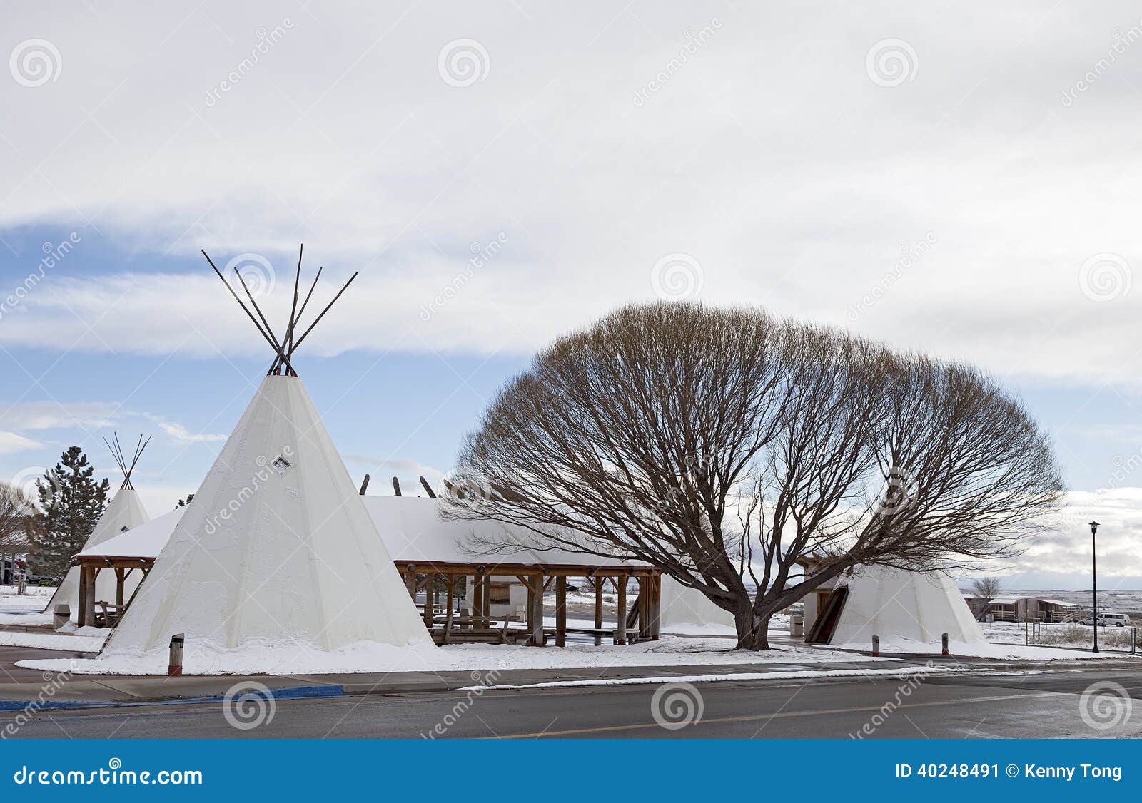 Indian Teepee And Mosaic Structure. Royalty-Free Stock Photography ...