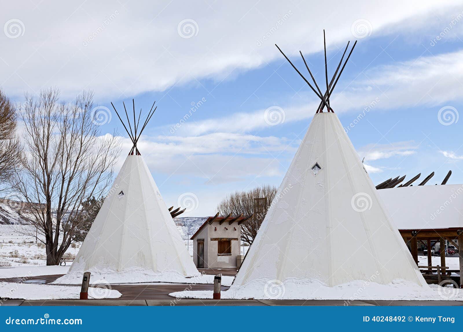 Indian Teepee And Mosaic Structure. Stock Photo | CartoonDealer.com ...