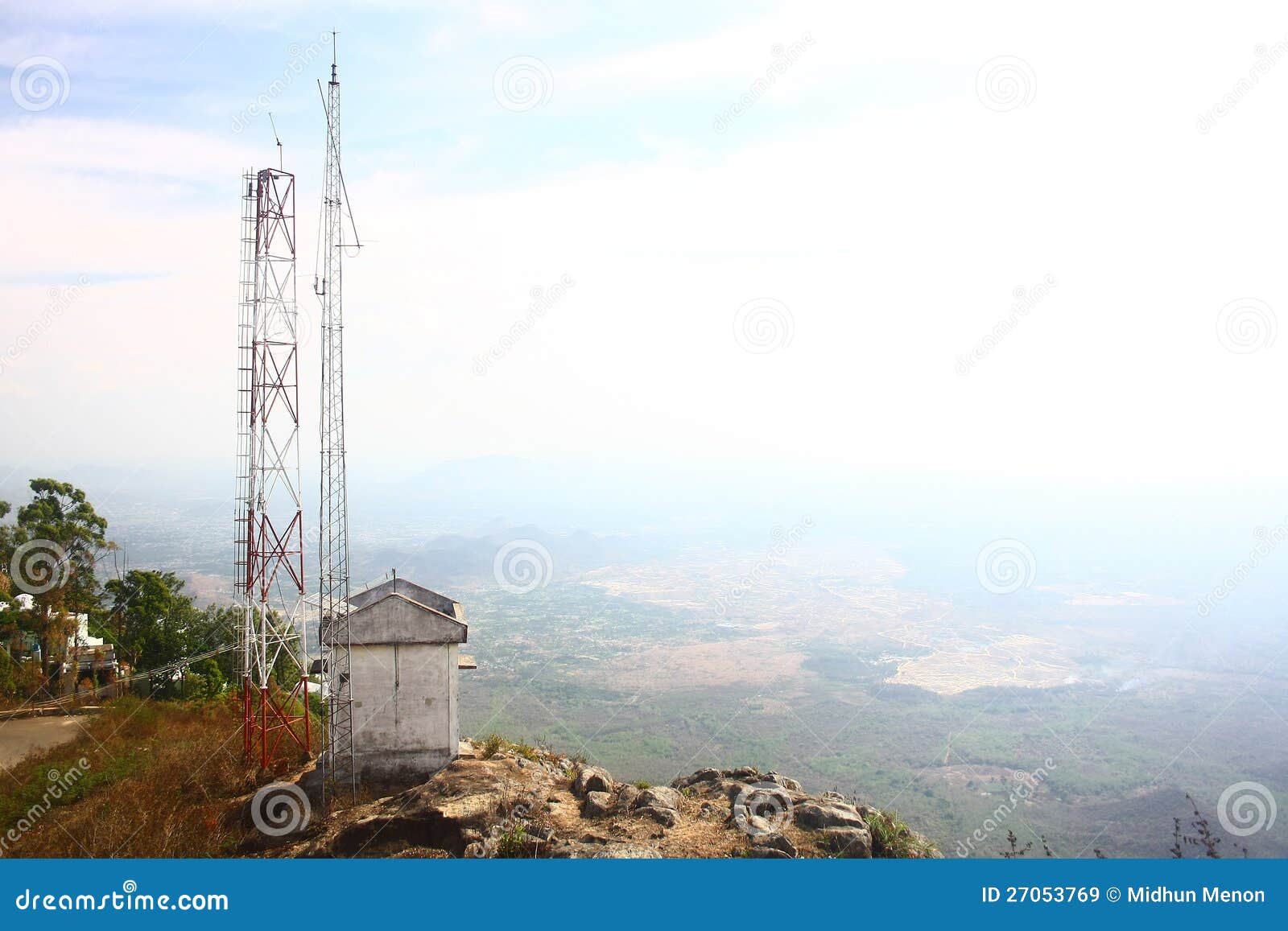 Indian Telecommunications Tower Stock Image - Image of tower, station ...