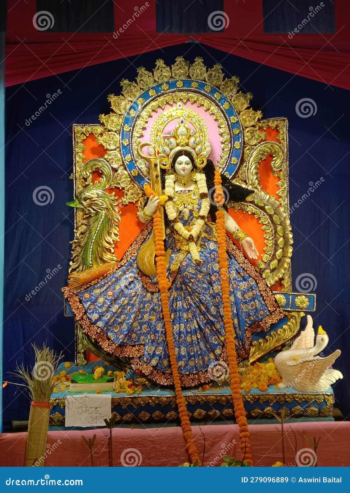 Indian Temple Dev Devi Image. Stock Image - Image of shrine, person ...
