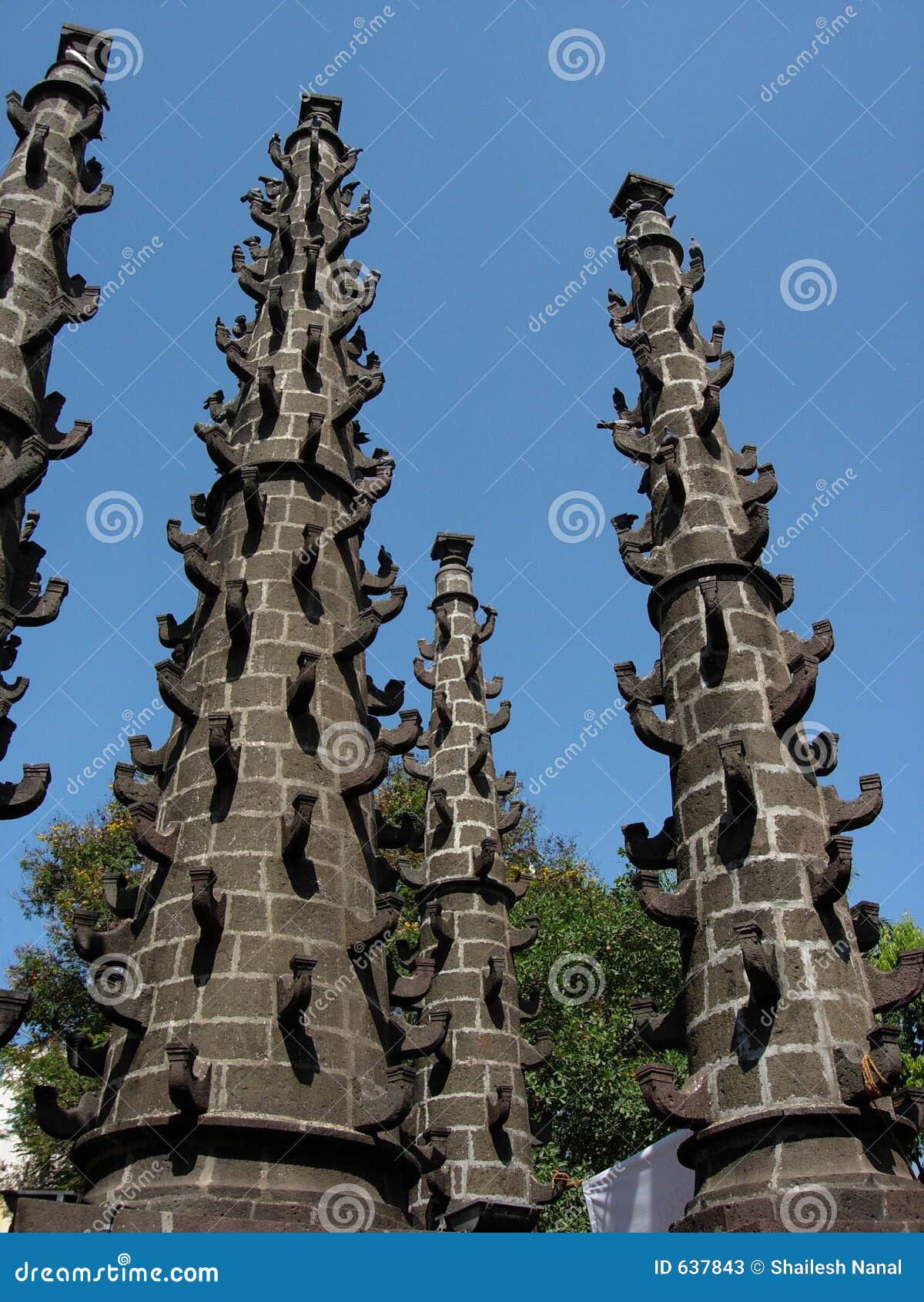 Indian temple pillars stock image. Image of temple, architecture - 637843