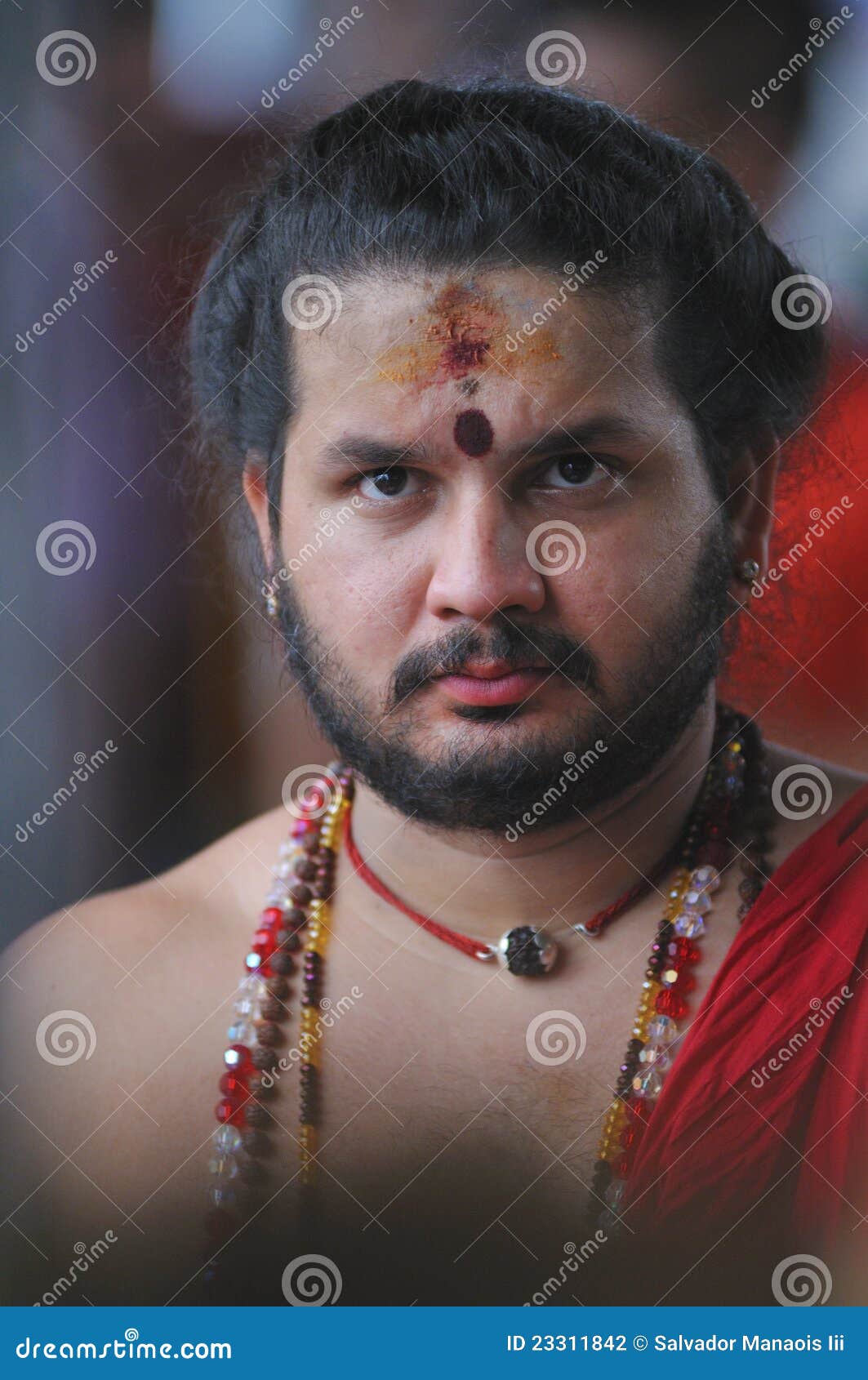 Indian Temple Priest editorial photography. Image of needle - 23311842