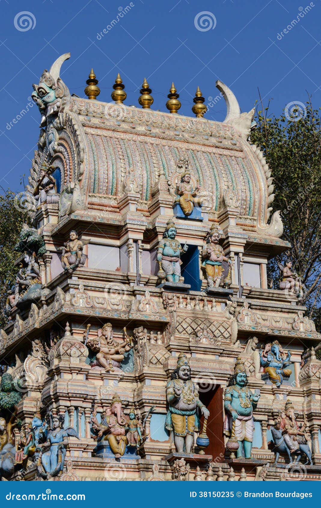 Indian Temple stock image. Image of carving, architecture - 38150235