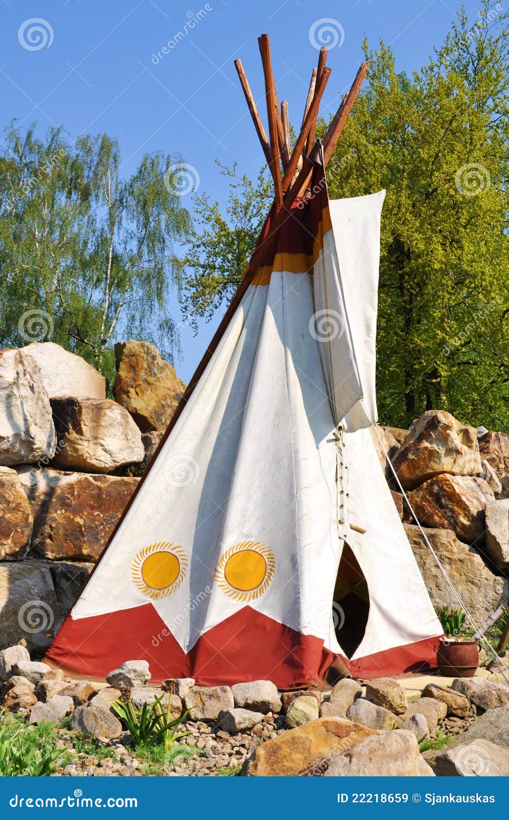 Indian tepee stock image. Image of rocks, american, dwelling - 22218659