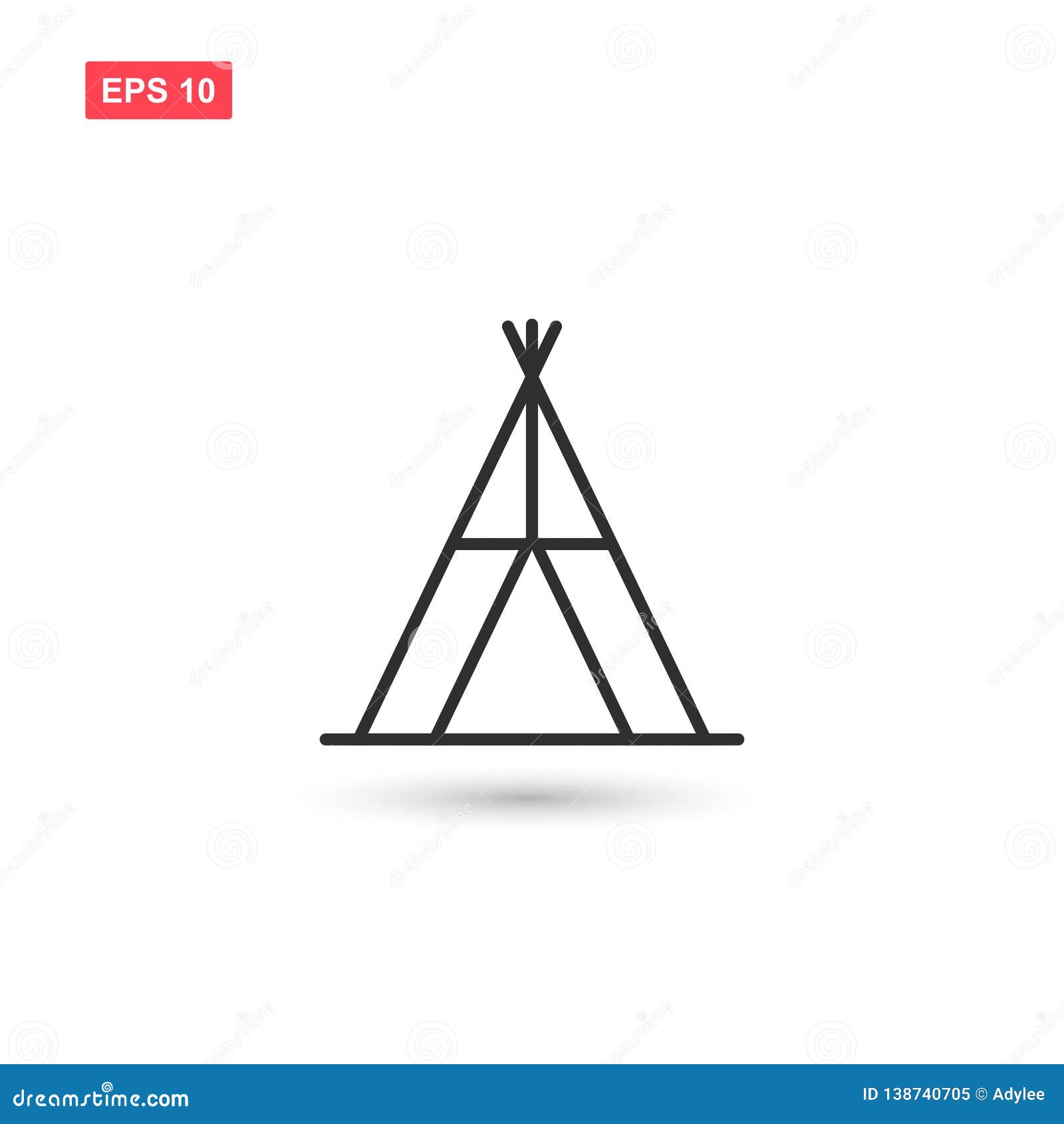 Tepee Icon In Trendy Design Style. Tepee Icon Isolated On White ...