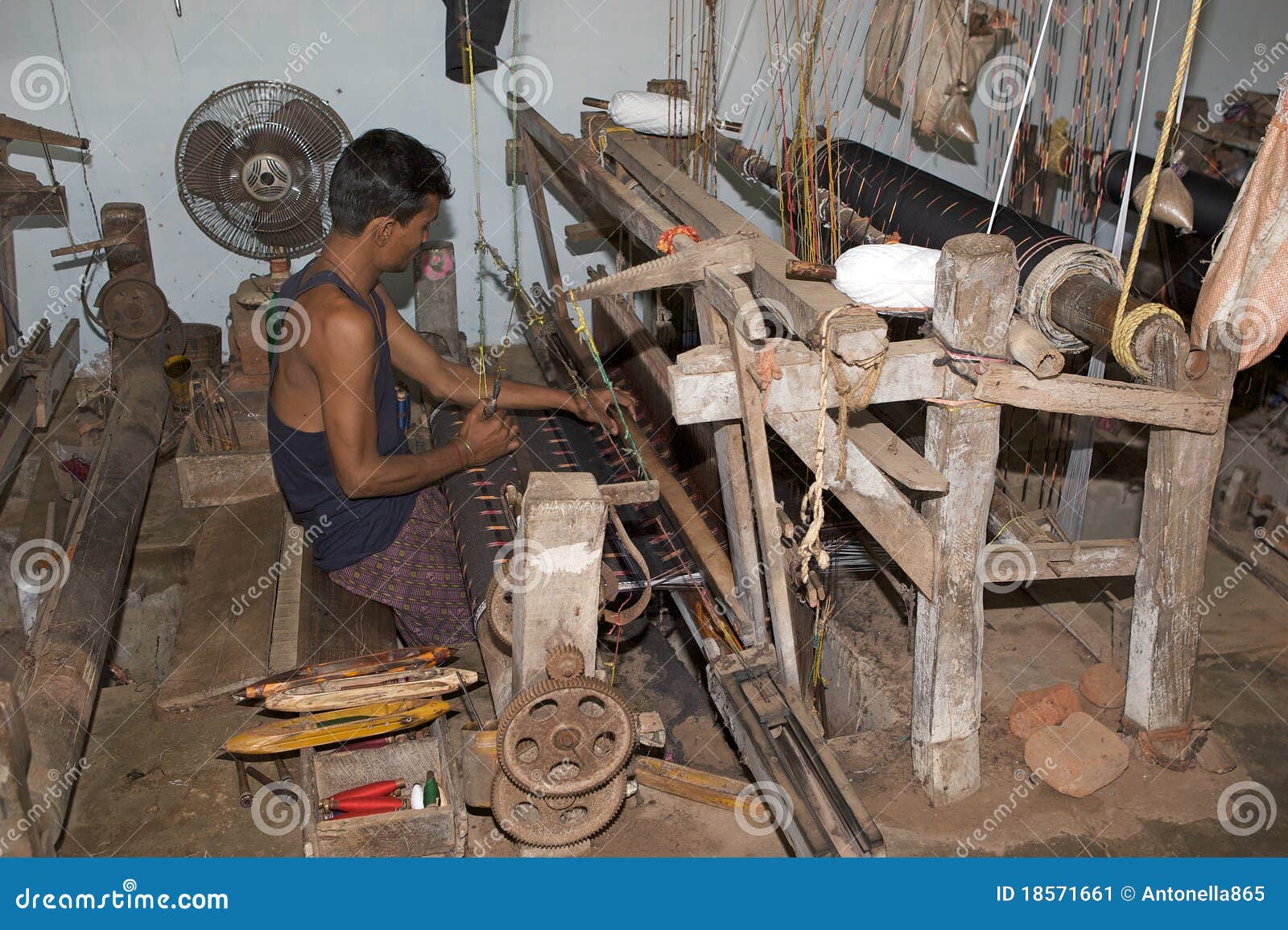 Indian textile editorial photo. Image of cotton, business - 18571661