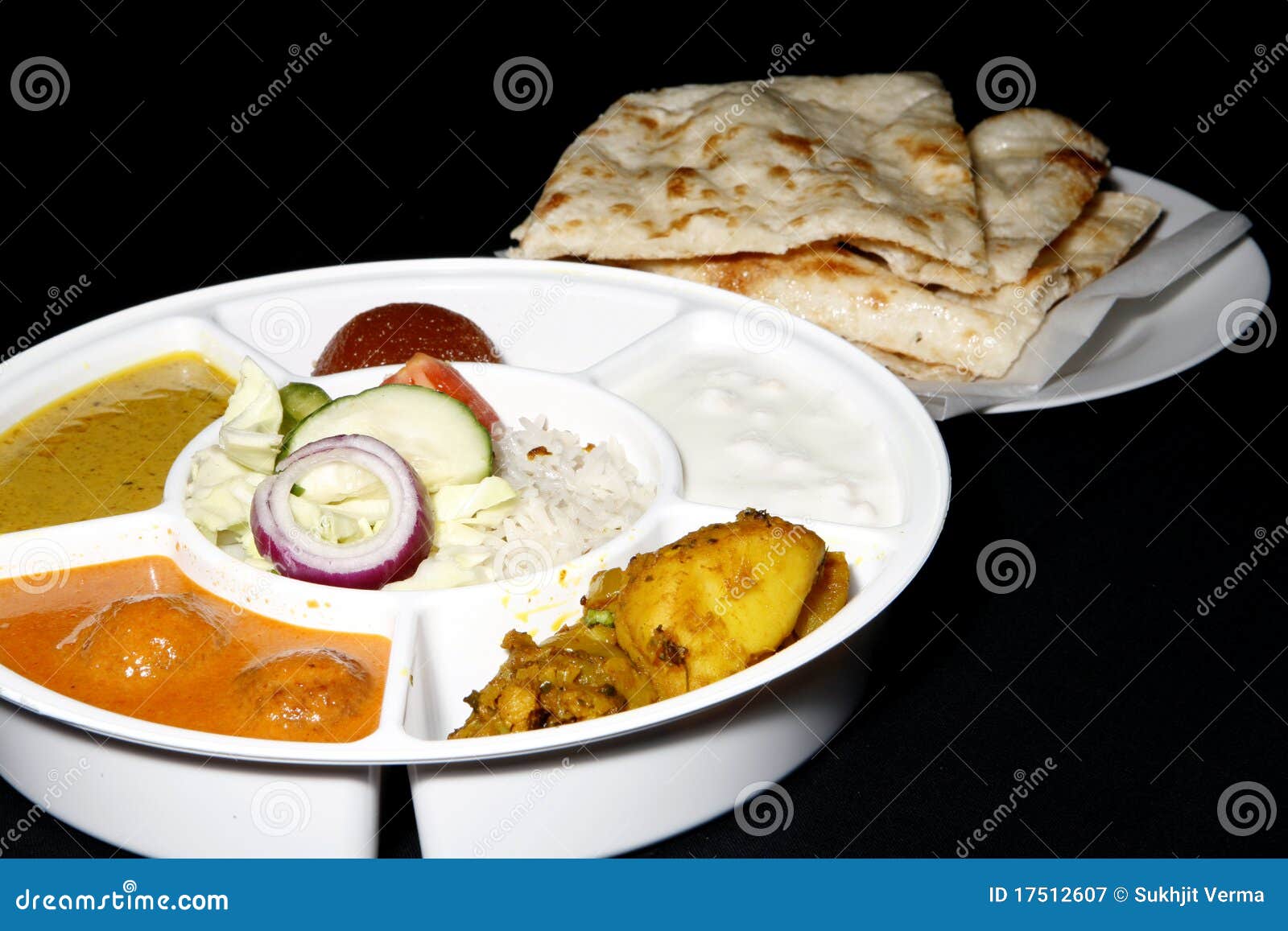 Indian thali combo stock image. Image of asian, white - 17512607