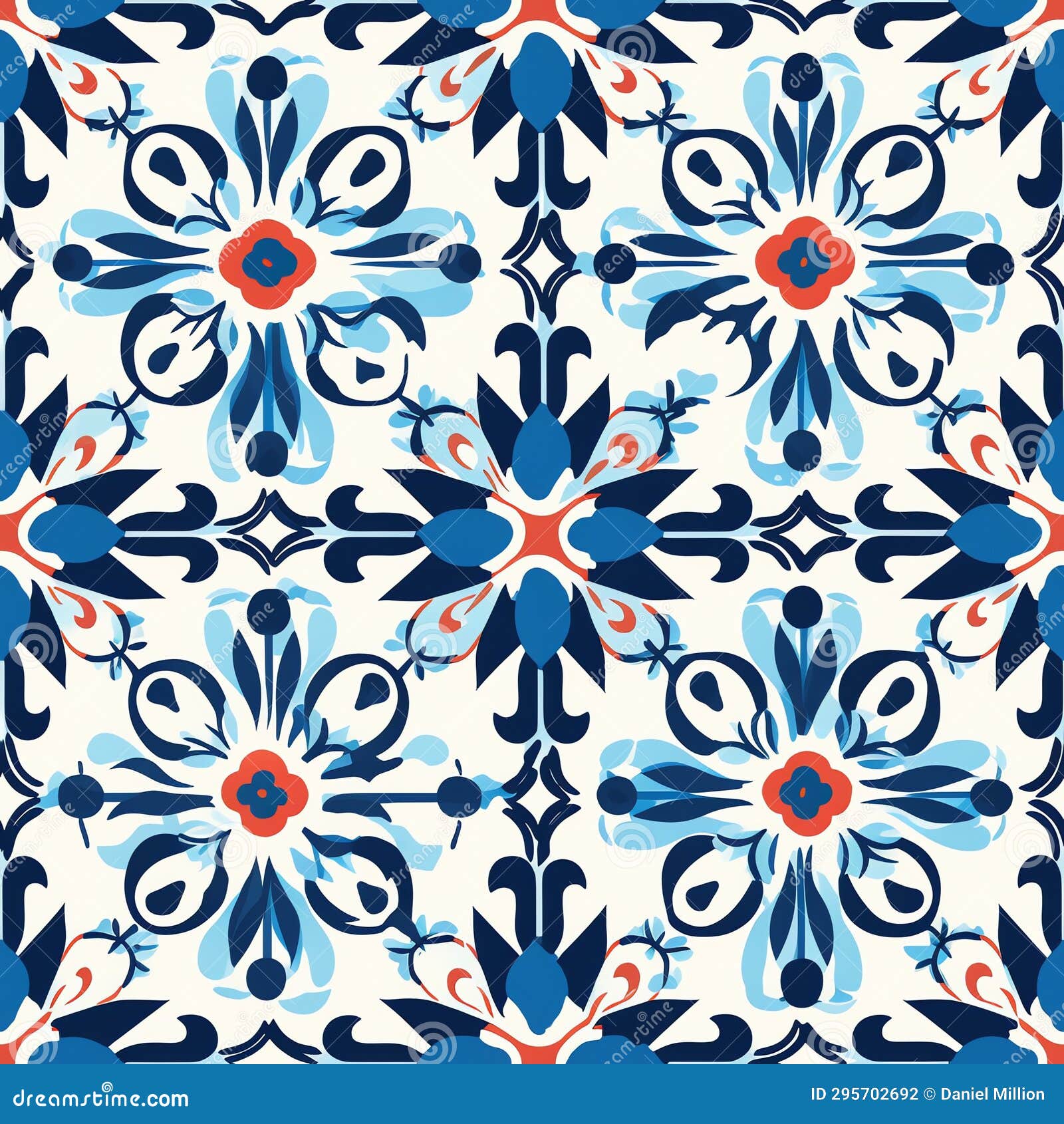Indian Tile Pattern for Decoration Stock Illustration - Illustration of ...