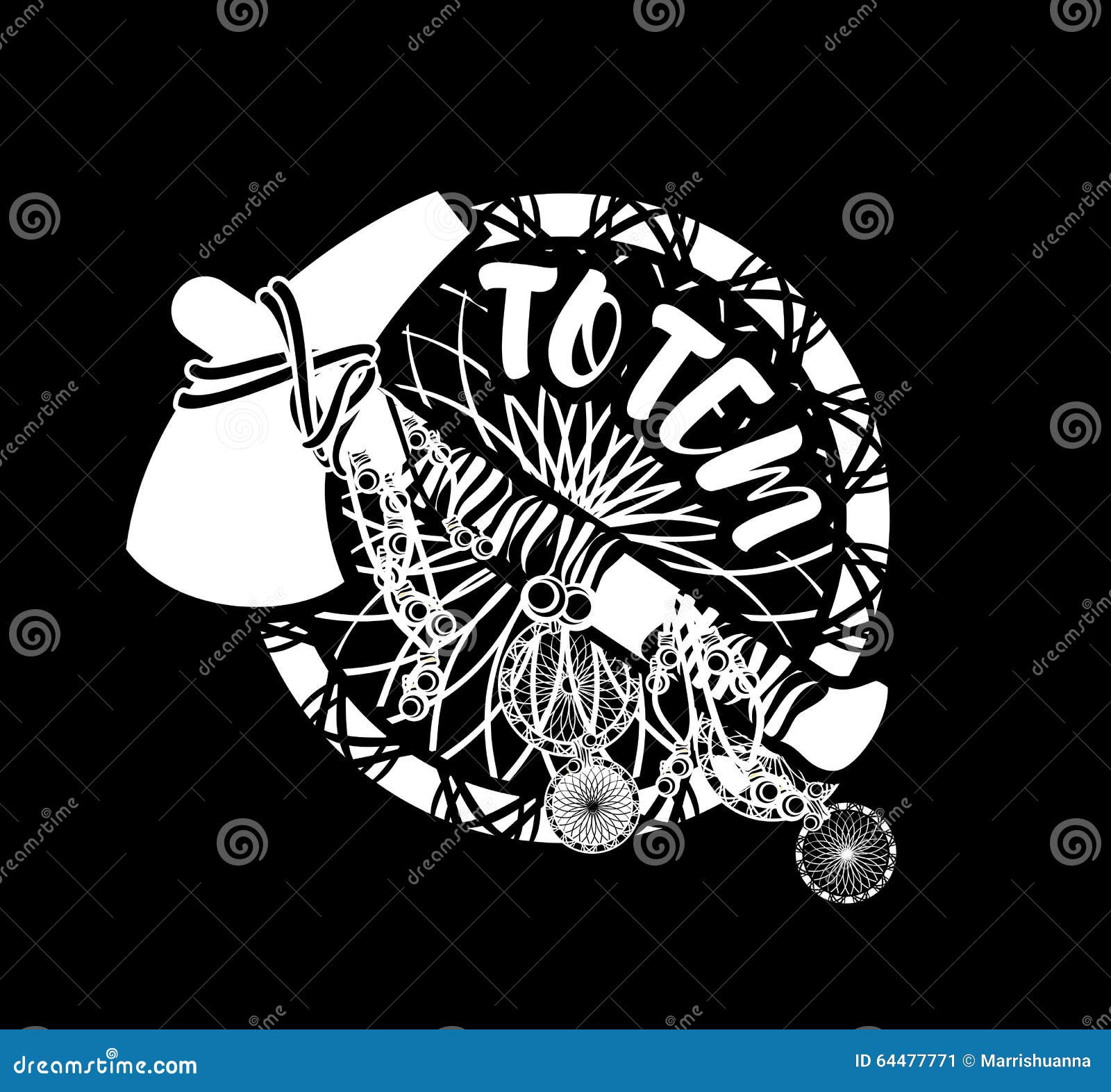 Indian Tomahawk Axe Vector Icon Illustration. Native American Tribal ...