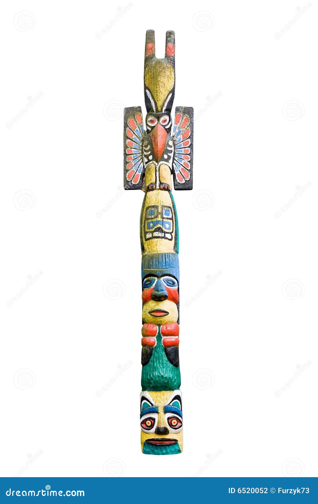 Indian totem stock photo. Image of wood, wooden, paint - 6520052
