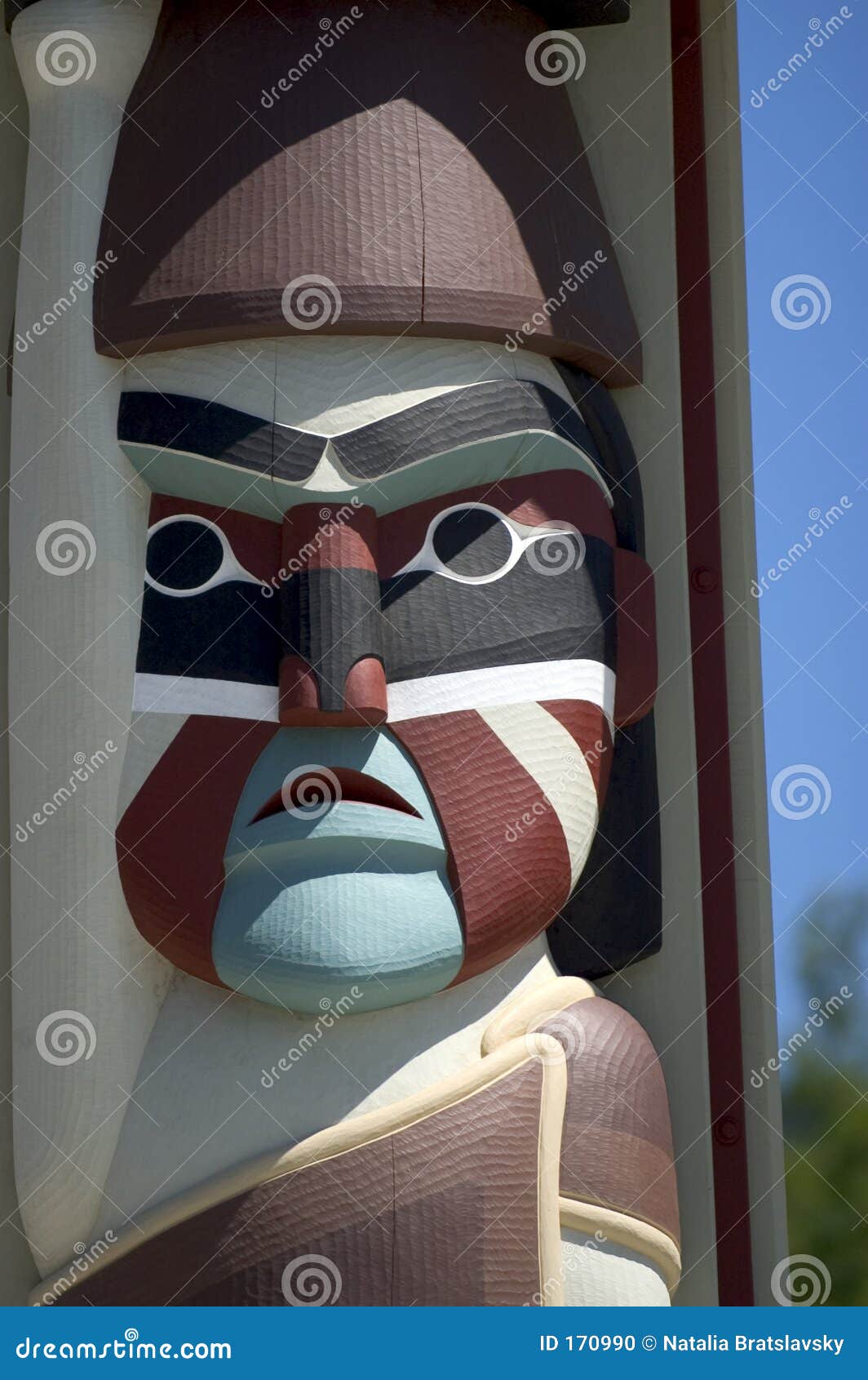 Indian Totem pole face stock photo. Image of native, american - 170990