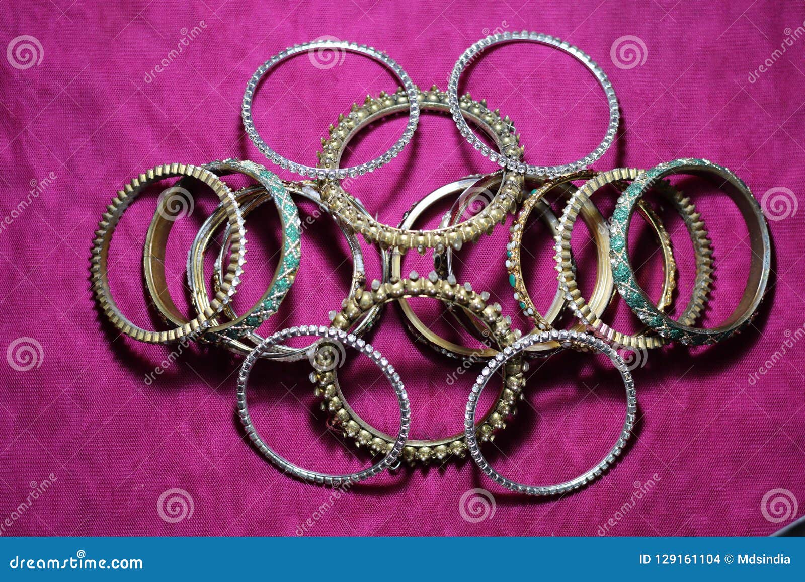 Indian traditional bangles stock photo. Image of shiny - 129161104