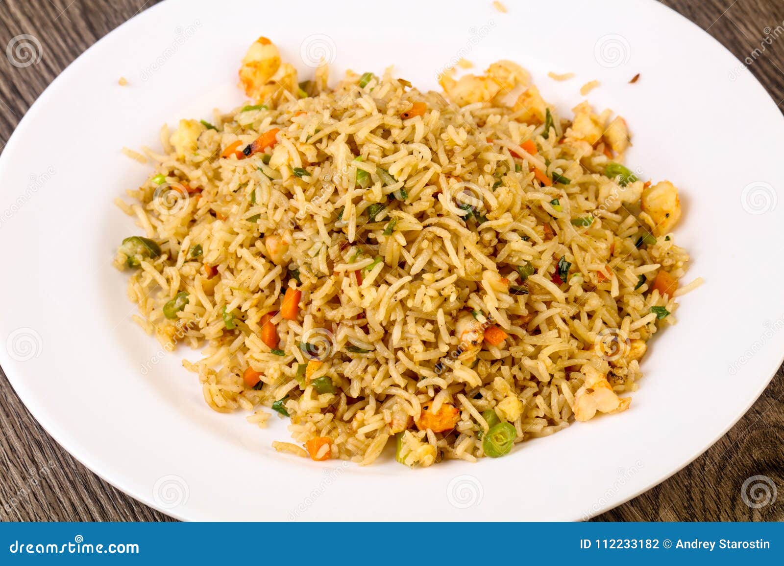 Fried rice with prawn stock photo. Image of fried, thai - 112233182