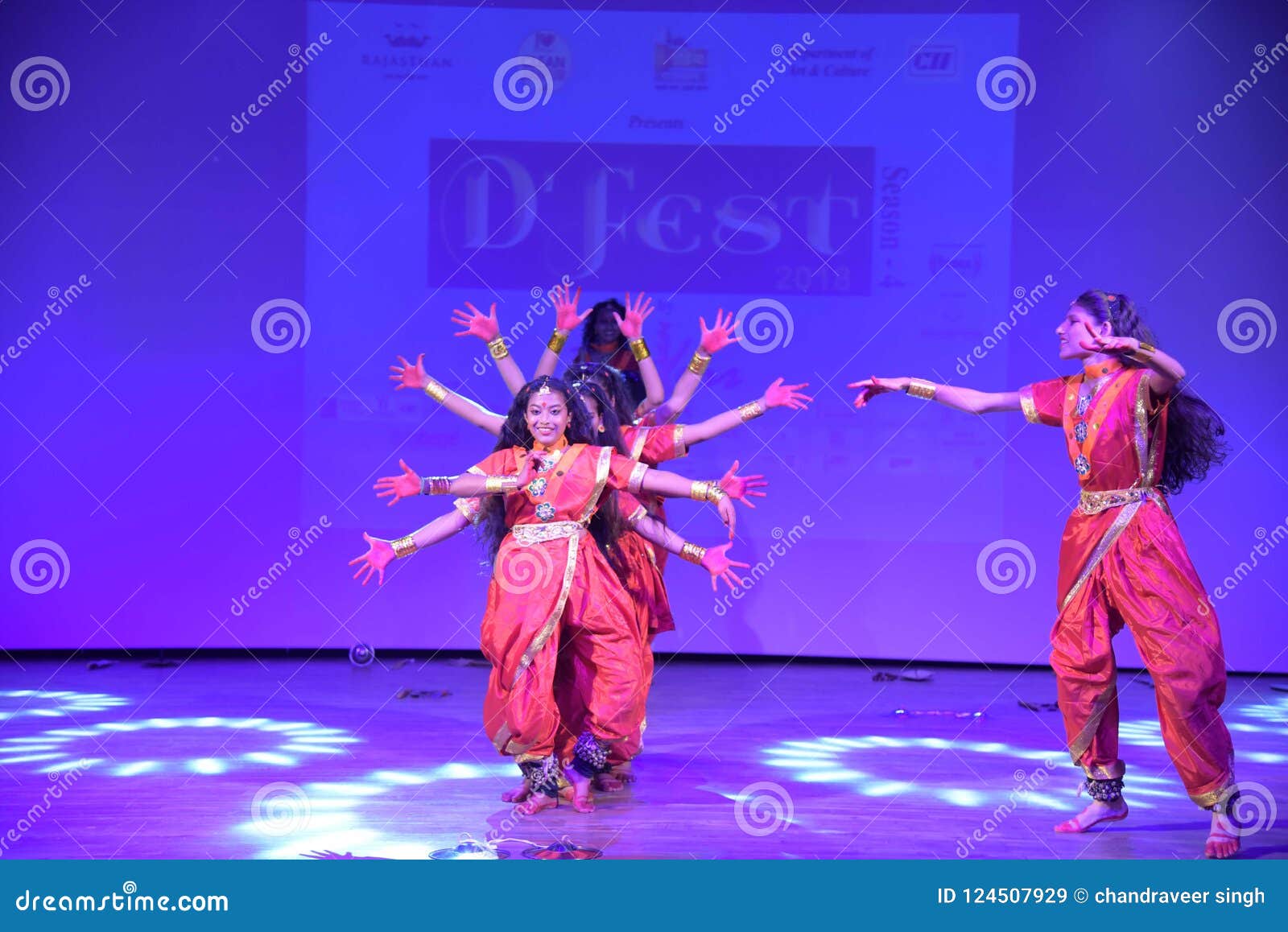 Indian traditional dance editorial stock image. Image of children ...