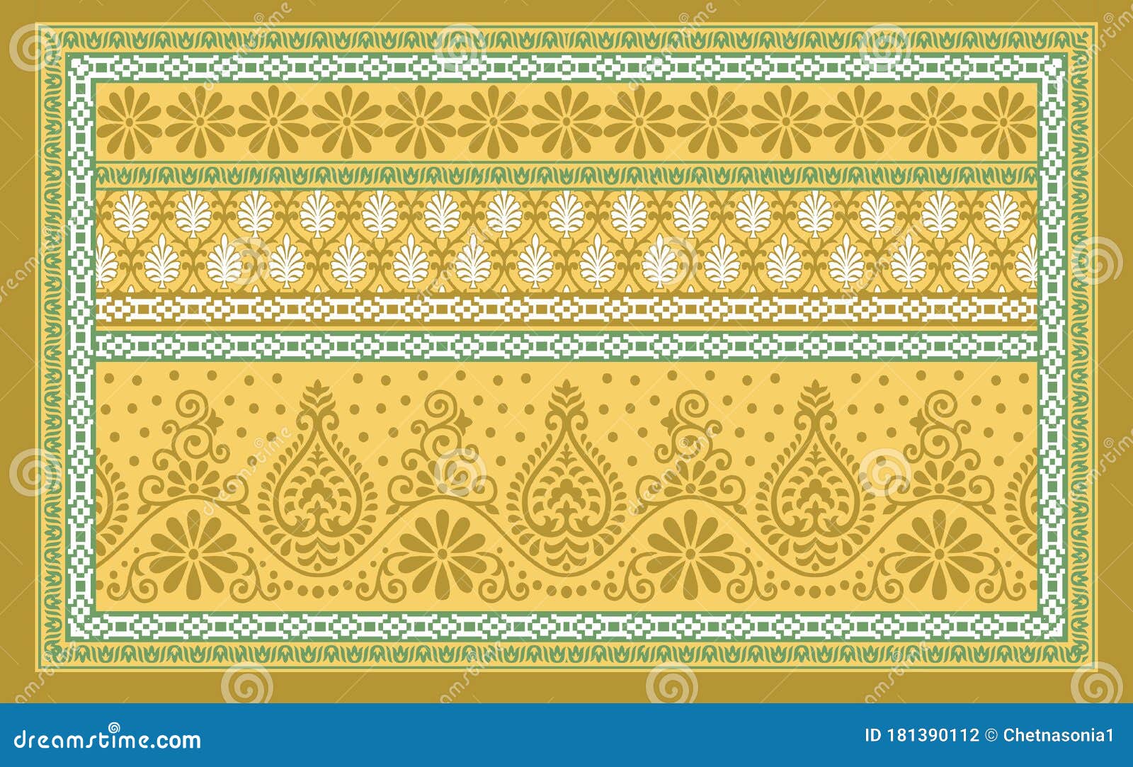 Indian Traditional Decorative Design Background Stock Illustration ...