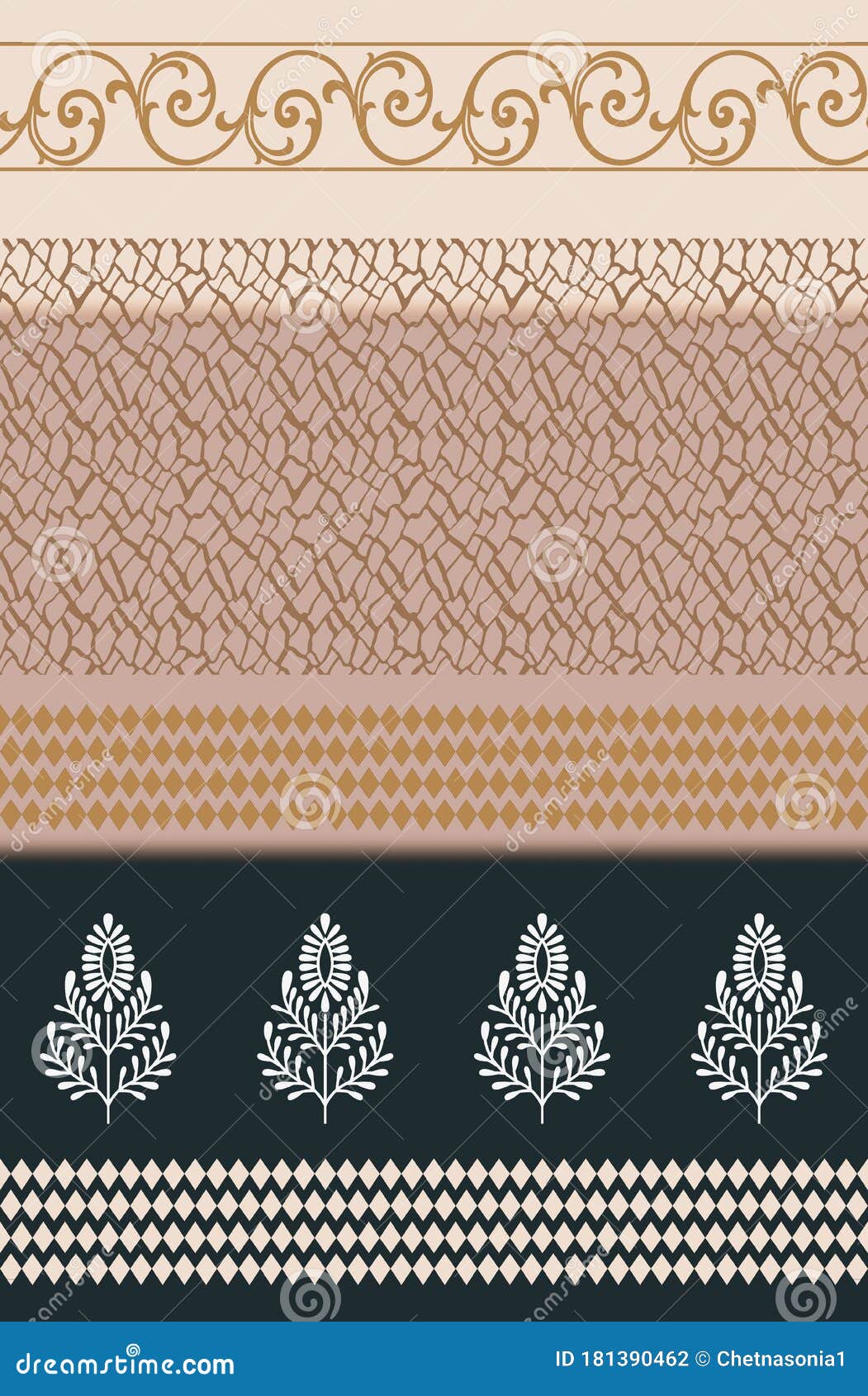 Indian Traditional Decorative Design Background Stock Illustration ...