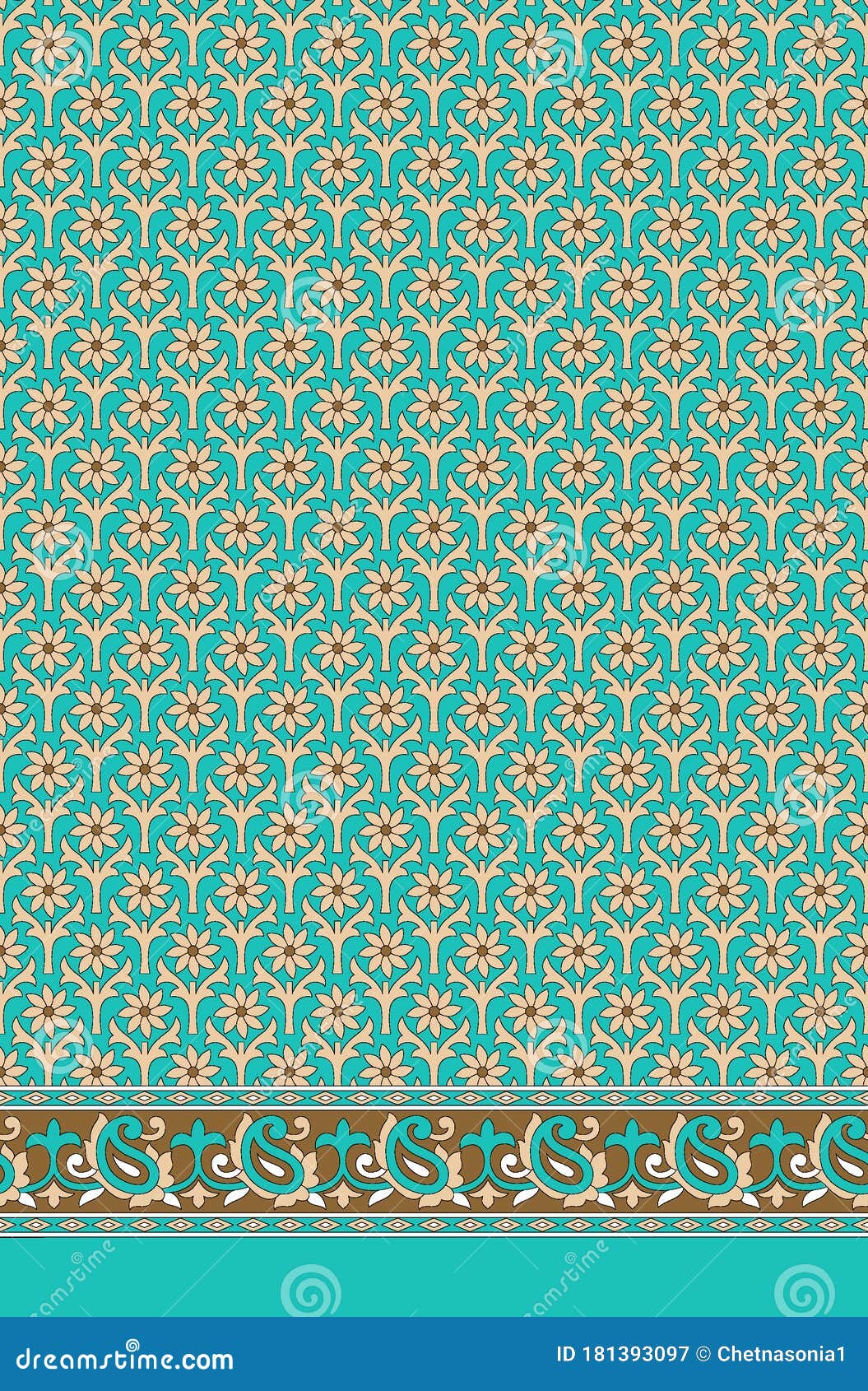 Indian Traditional Decorative Design Background Stock Illustration ...