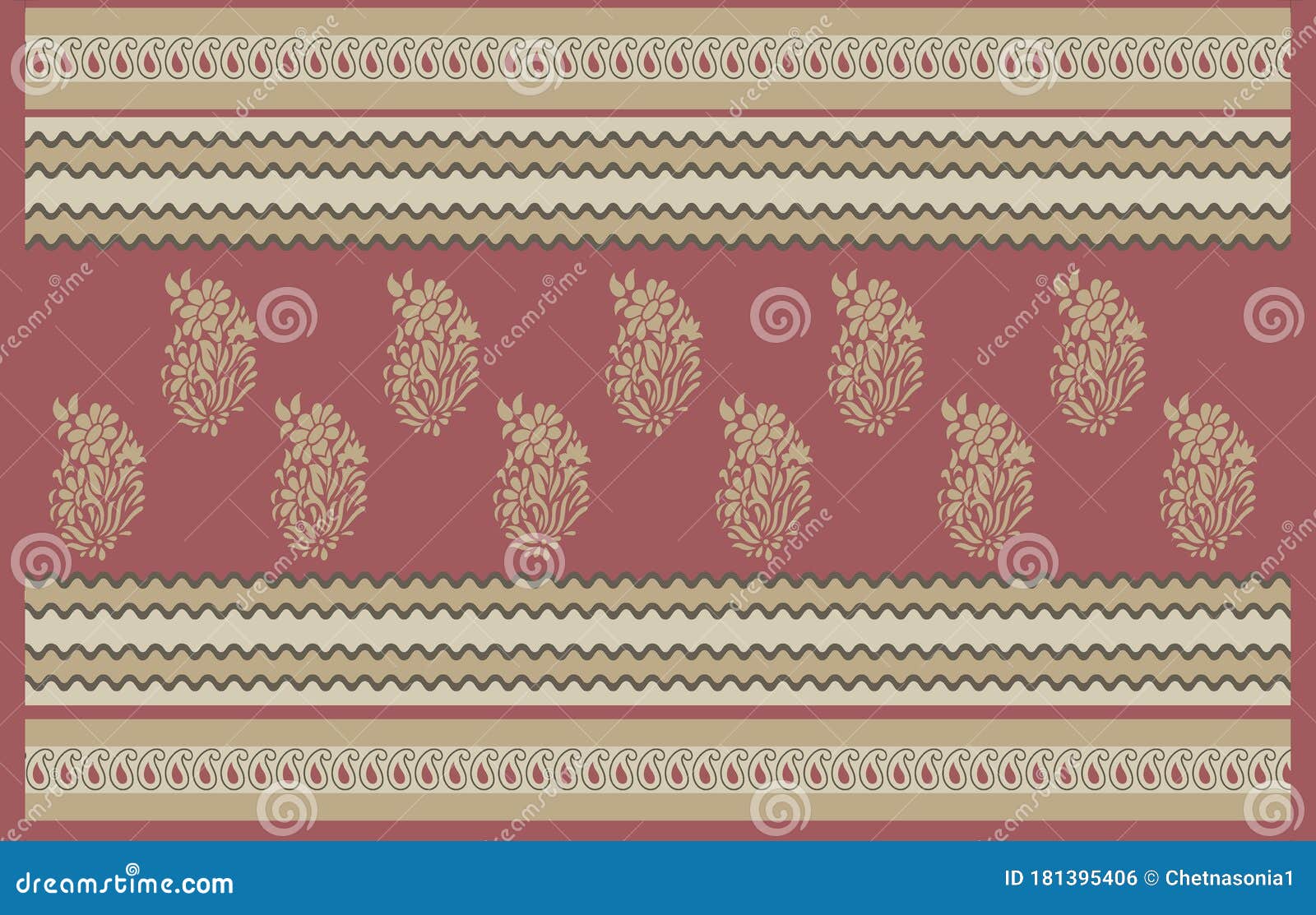 Indian Traditional Decorative Design Background Stock Illustration ...