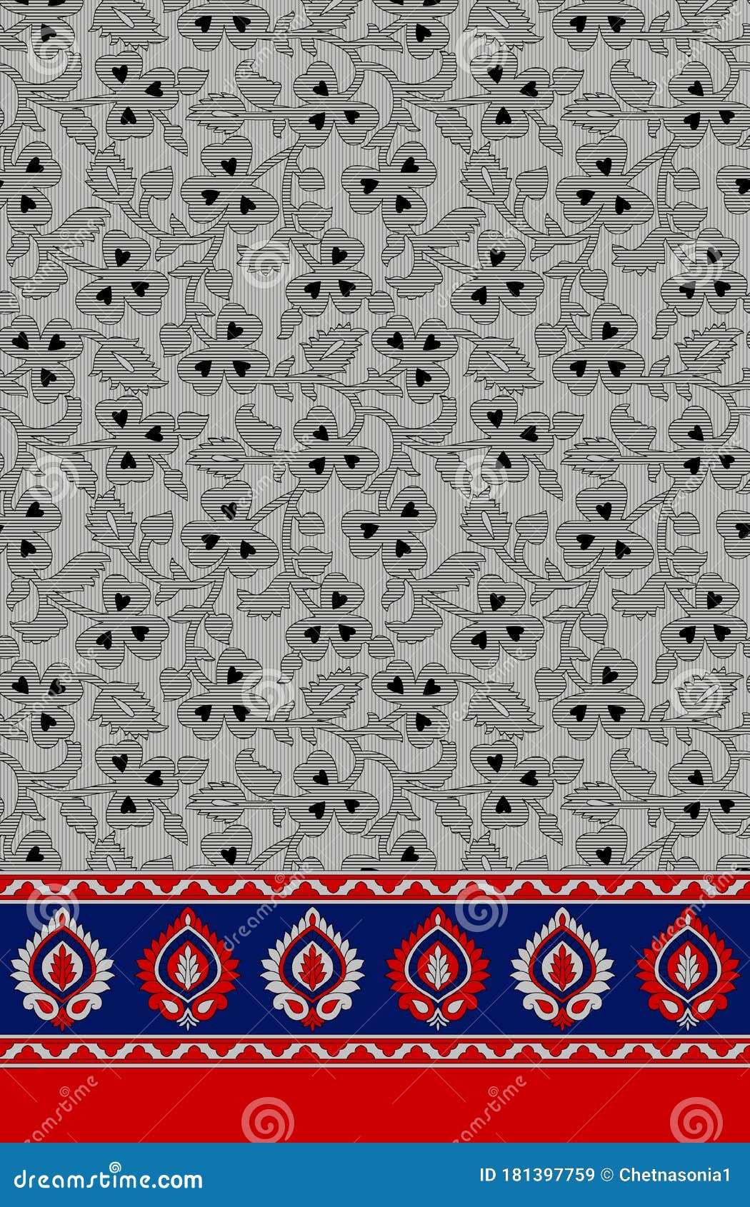 Indian Traditional Decorative Design Background Stock Illustration ...