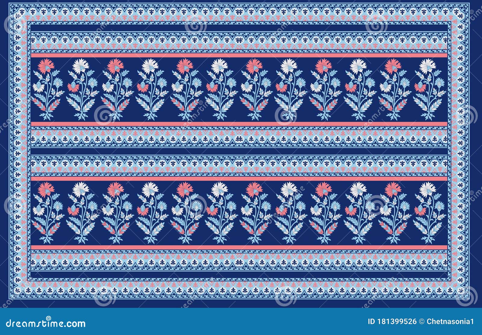 Indian Traditional Decorative Design Background Stock Illustration ...