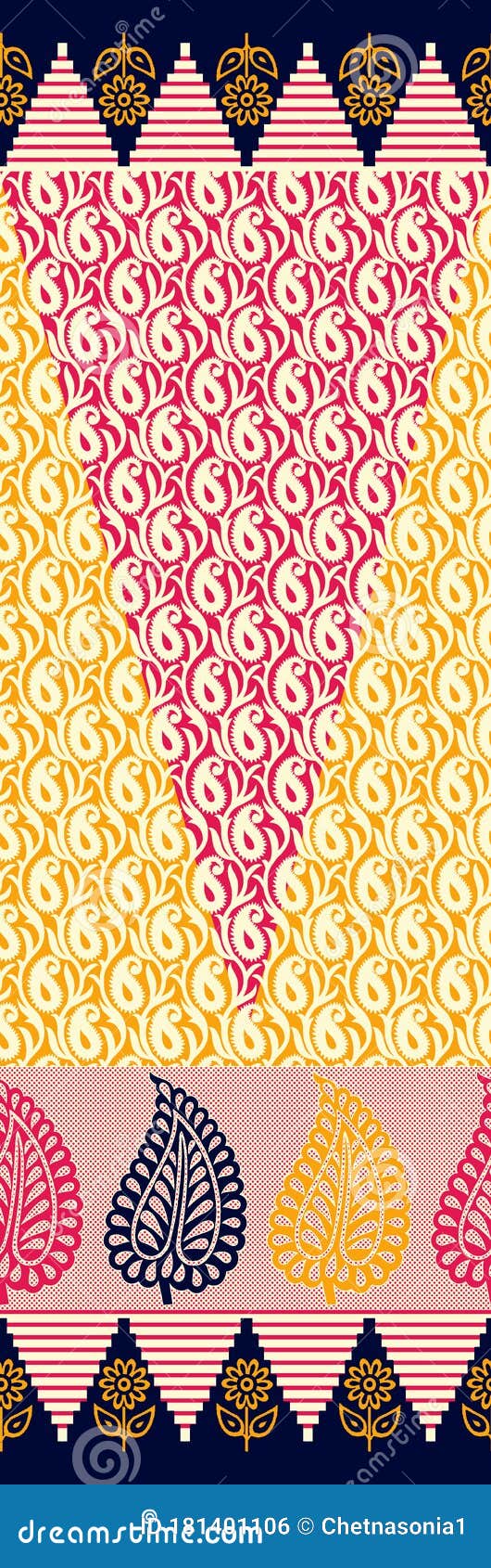 Indian Traditional Decorative Design Background Stock Illustration ...