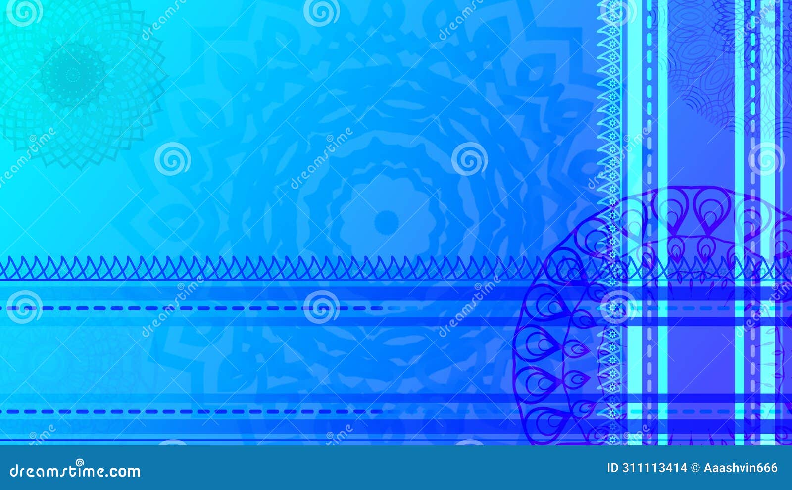 Indian Traditional Design Background in Blue Gradient Colour Stock ...