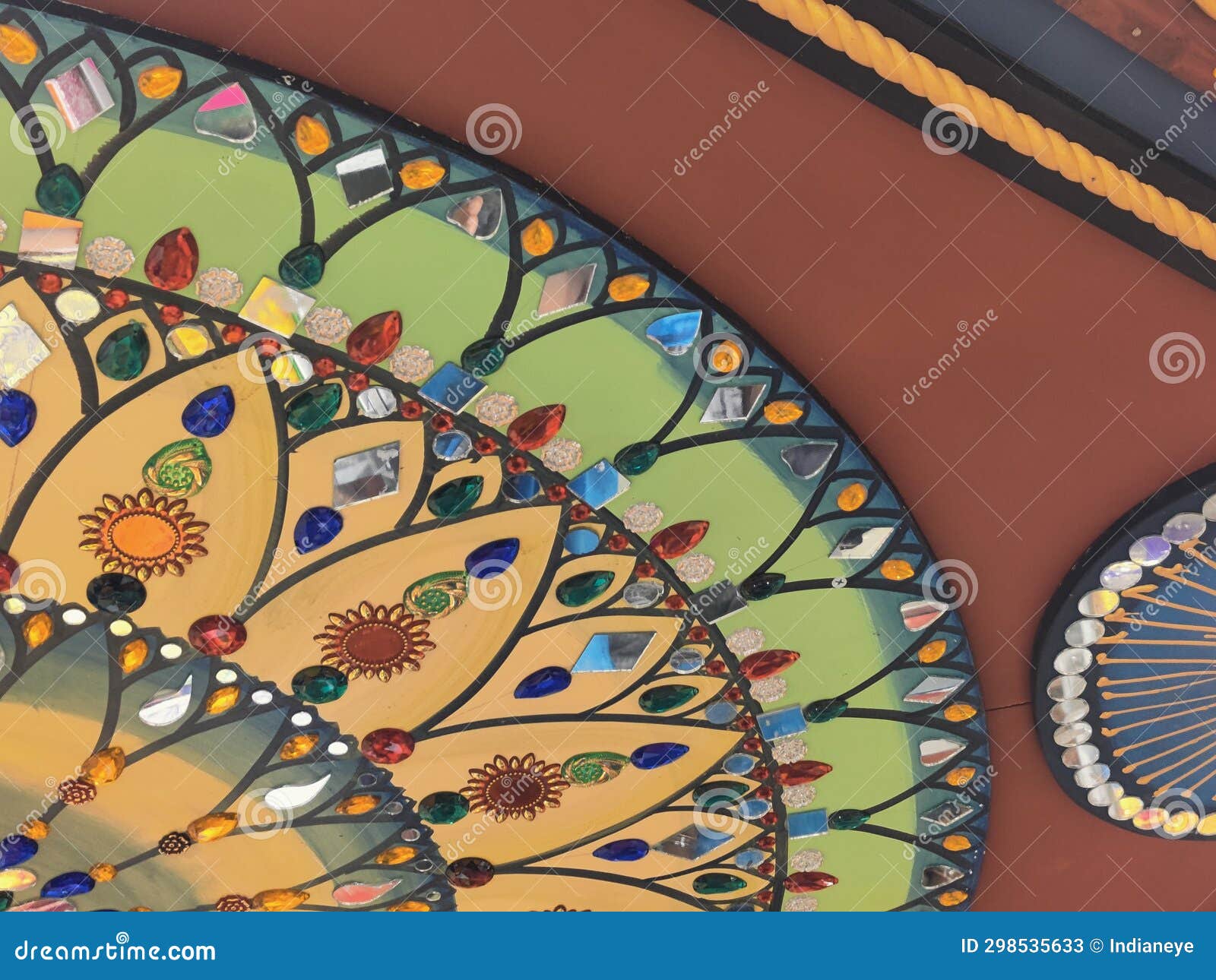 Indian Traditional Floral Pattern Design on Ceiling of a an ...