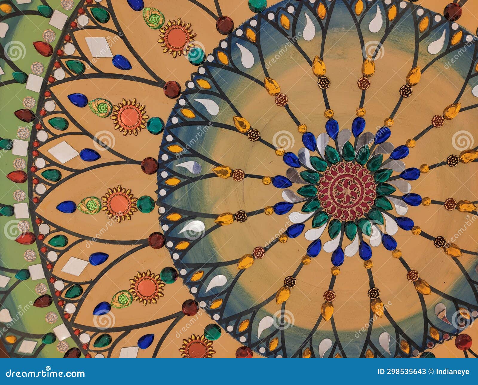 Indian Traditional Floral Pattern Design on Ceiling of a an ...