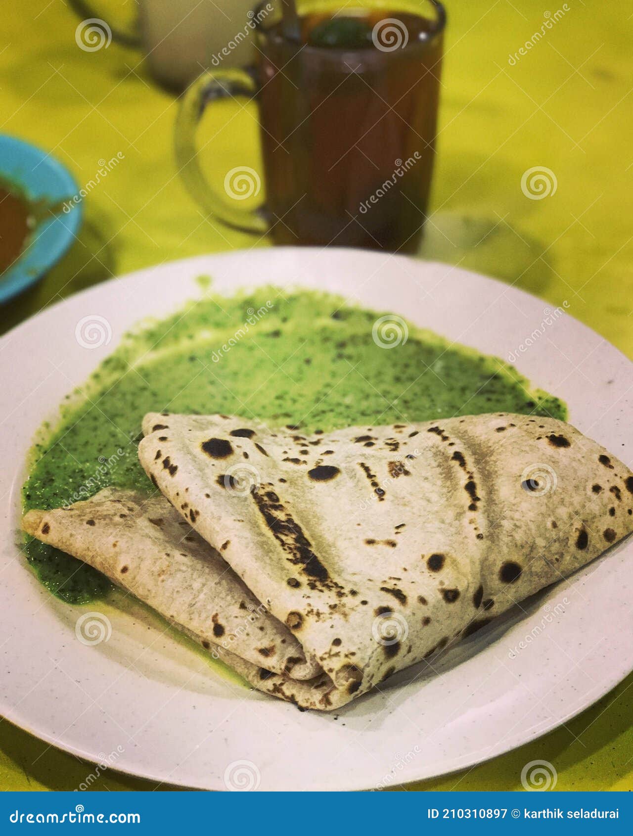 Indian Traditional Food Chapathi Stock Image - Image of fish, curry ...
