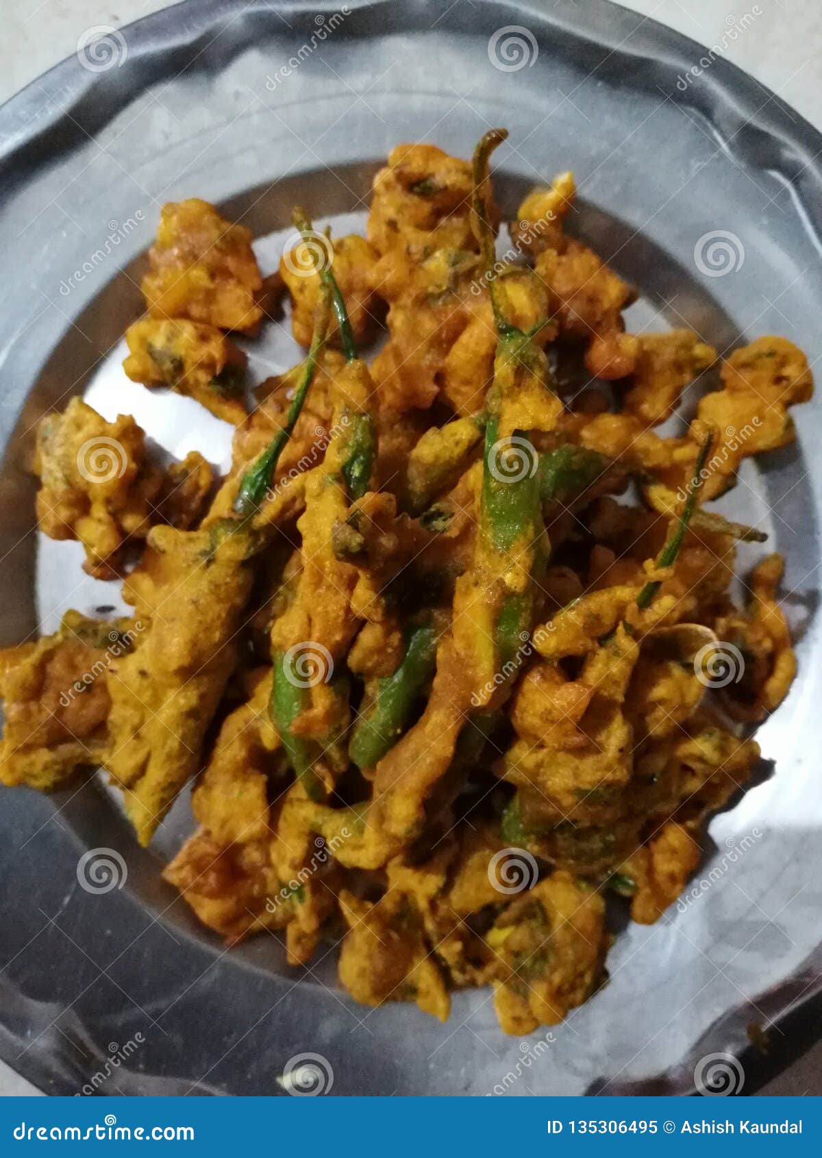 Pakode stock image. Image of dipping, bhajji, delicious - 135306495