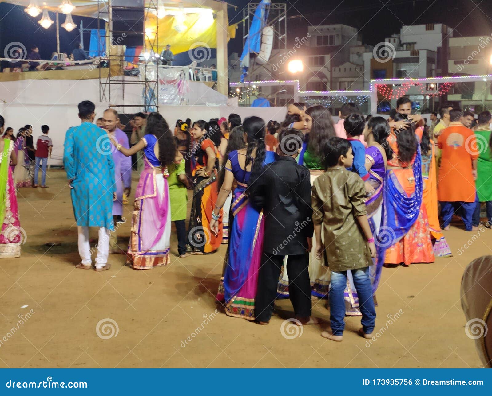 Indian Traditional Garba Dance in Group Editorial Photo - Image of ...