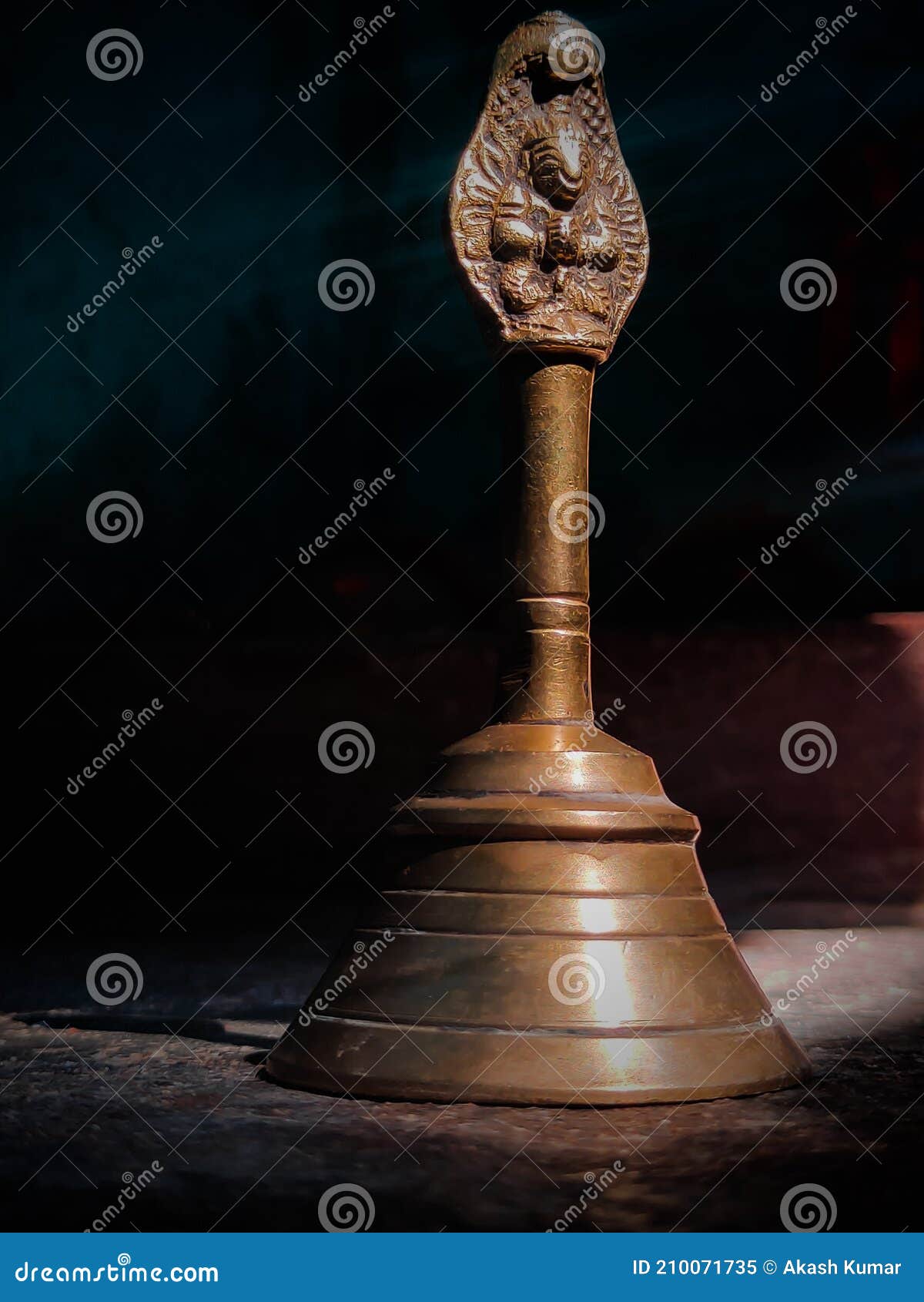 Indian Traditional Hand Bell Stock Image - Image of painting, light ...
