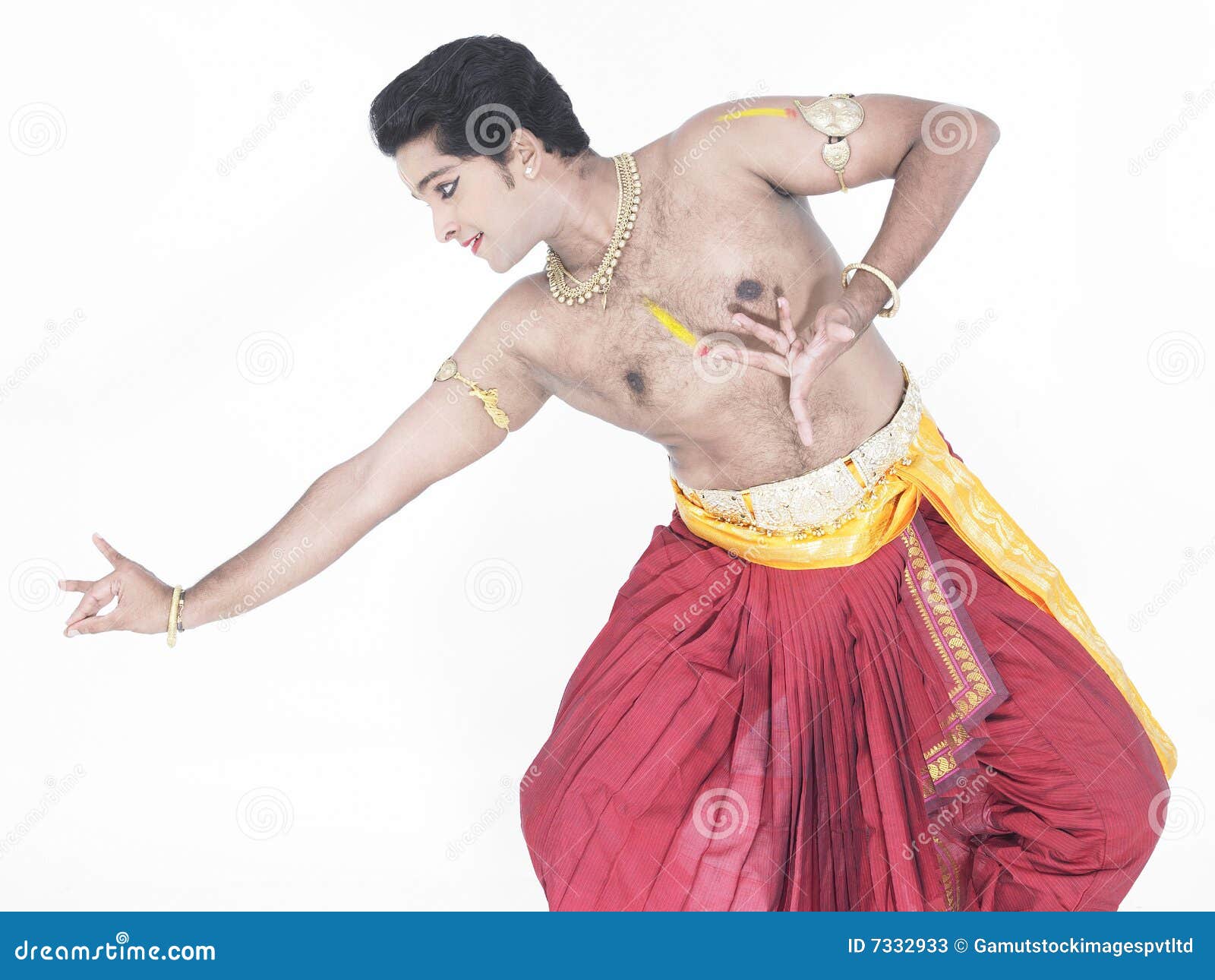 Indian Traditional Male Dancer Stock Image - Image of bhav, brass: 7332933