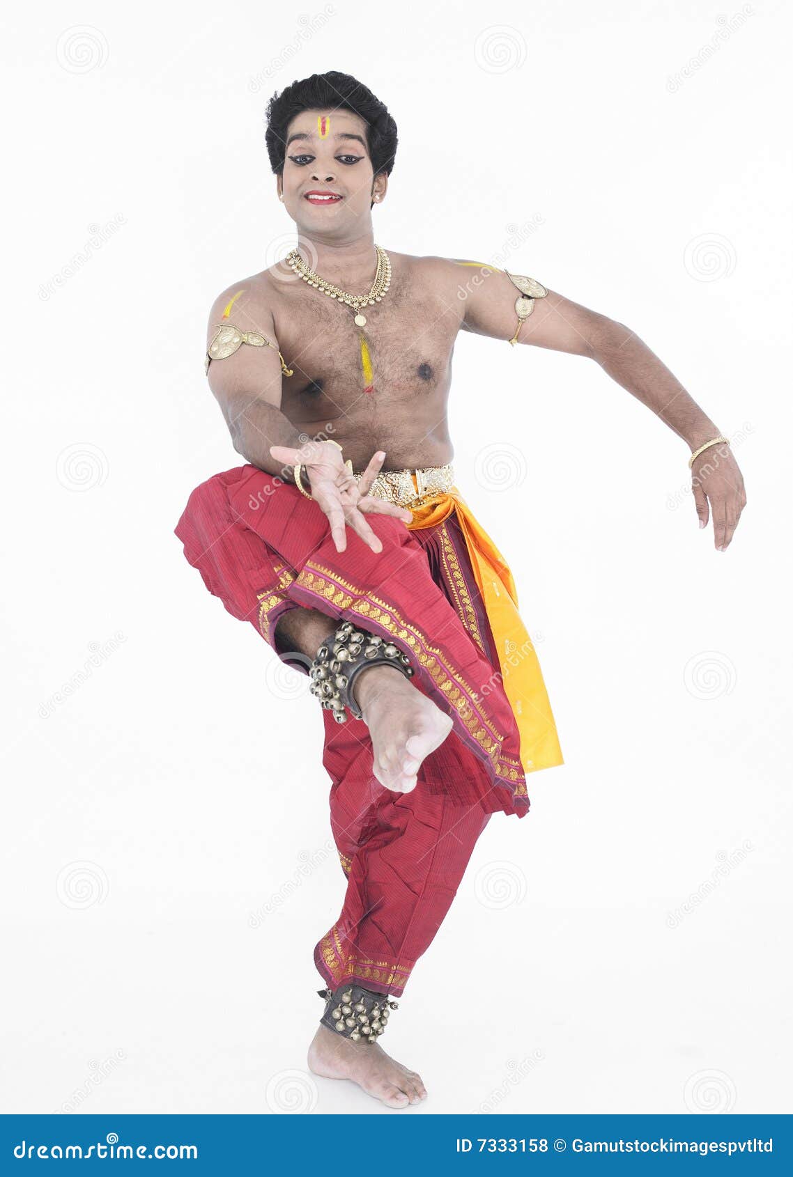 Indian Traditional Male Dancer Stock Photo - Image of ankles, bells ...