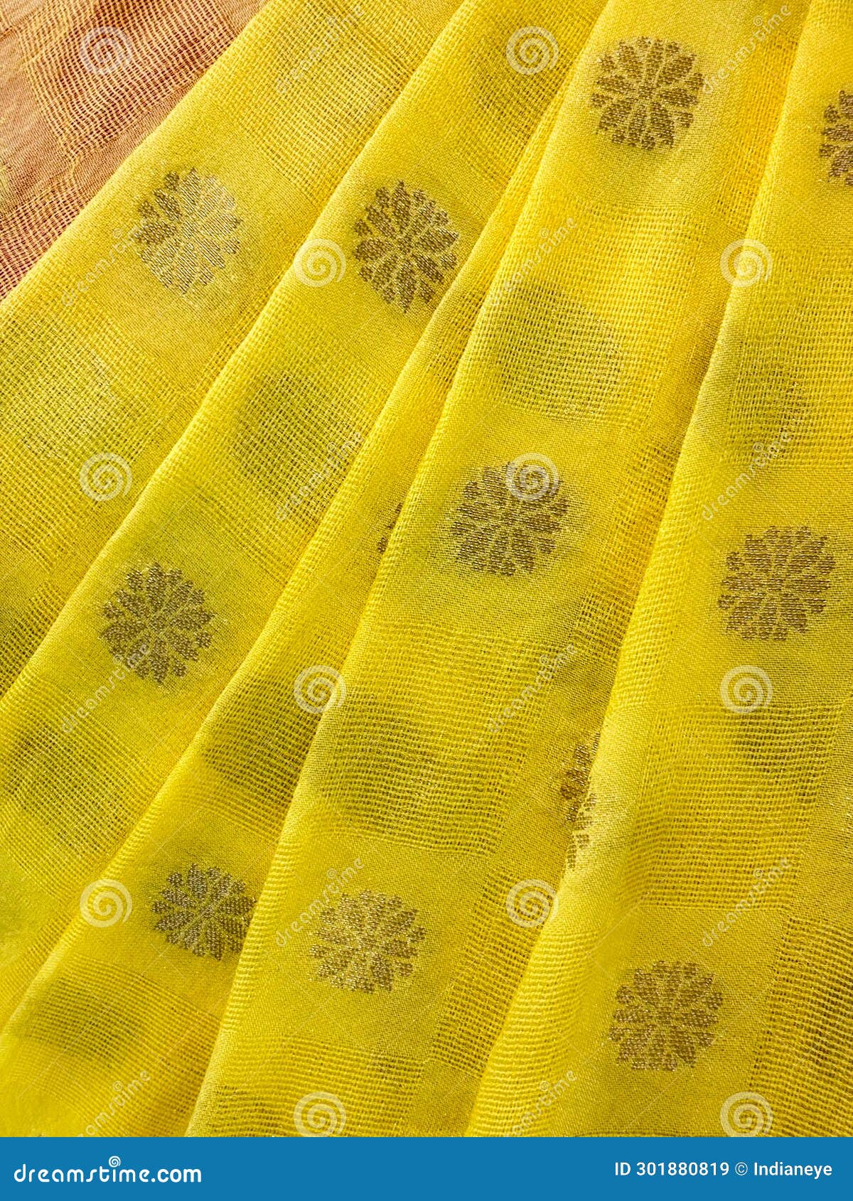Indian Traditional Sari Pattern Closeups Textile Stock Image - Image of ...