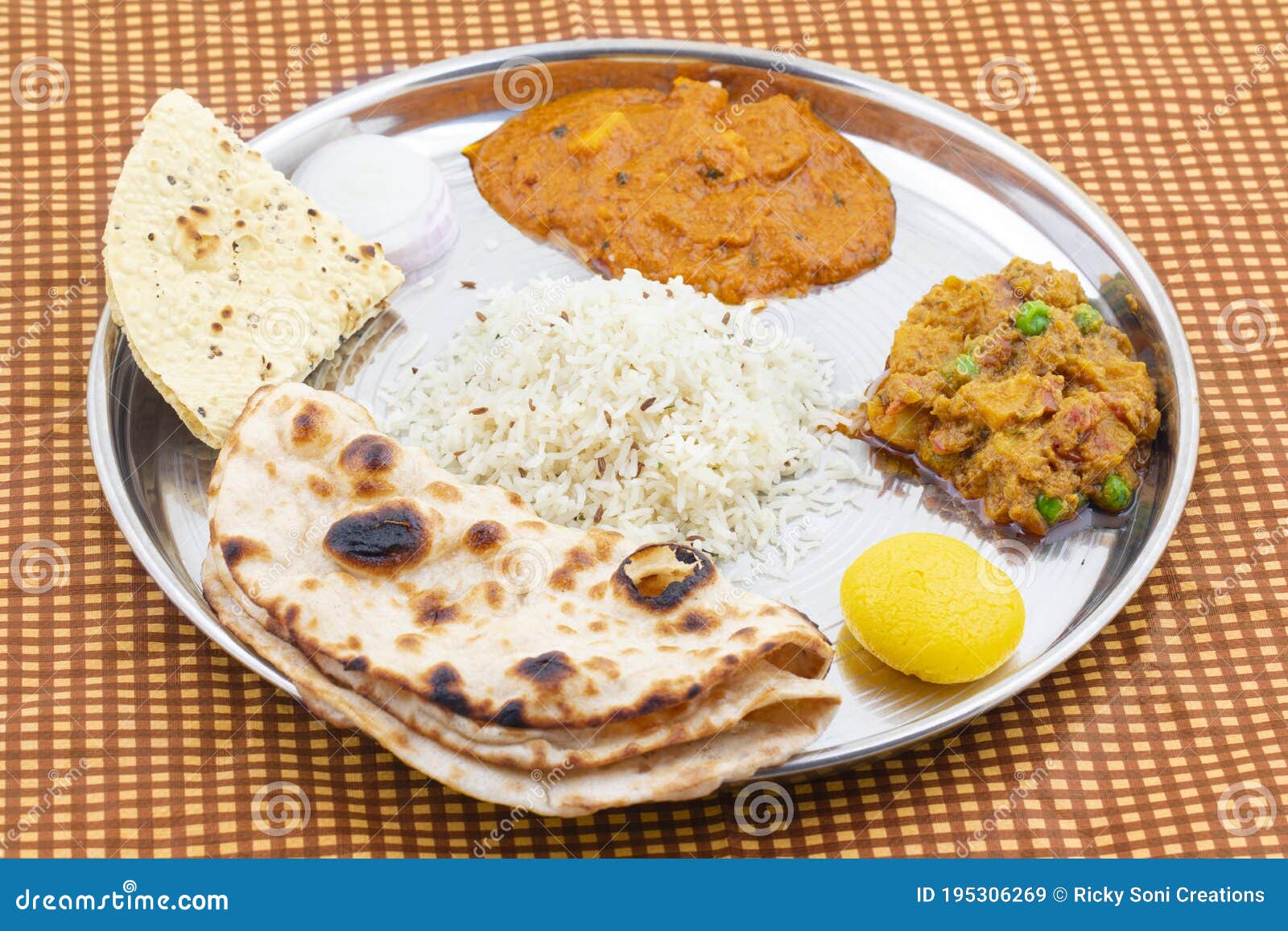 Special Veg Thali From An Indian Cuisine, Food Platter Consists Variety ...