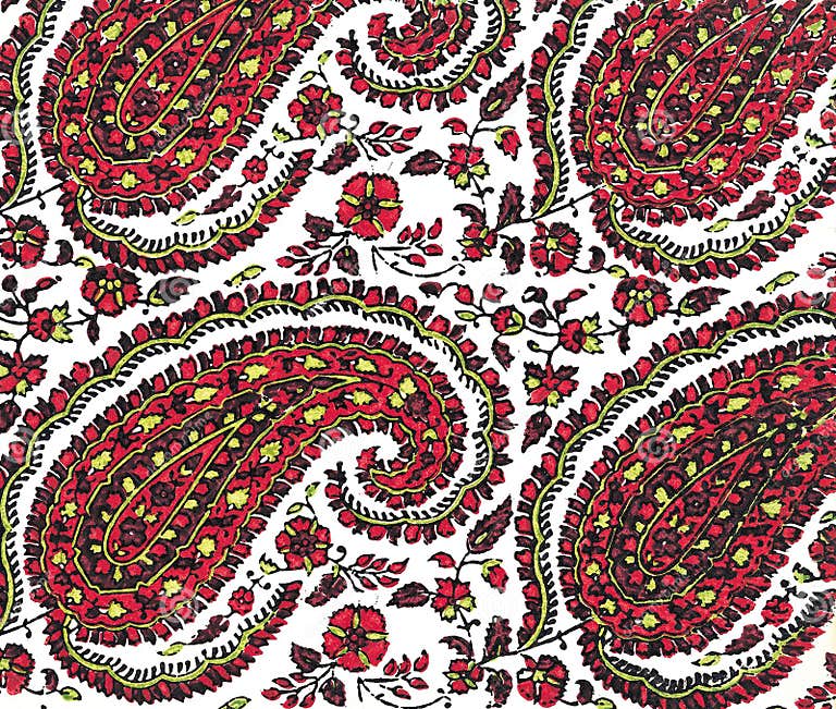 Indian Traditional Textile Design Stock Illustration - Illustration of ...