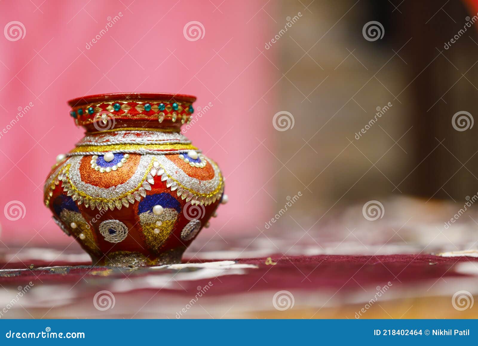 Traditional Kalash Also Know As Kalasam Made With Brass Pot Royalty ...