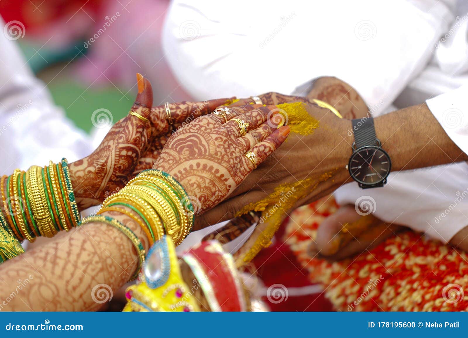 Indian Traditional Wedding: Haldi Ceremony Stock Photo - Image of haldi ...